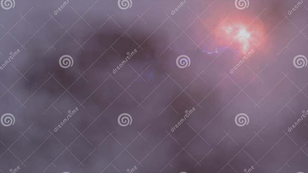 Flying through Thundercloud Lightning Splash Storm 3d Animation Stock ...