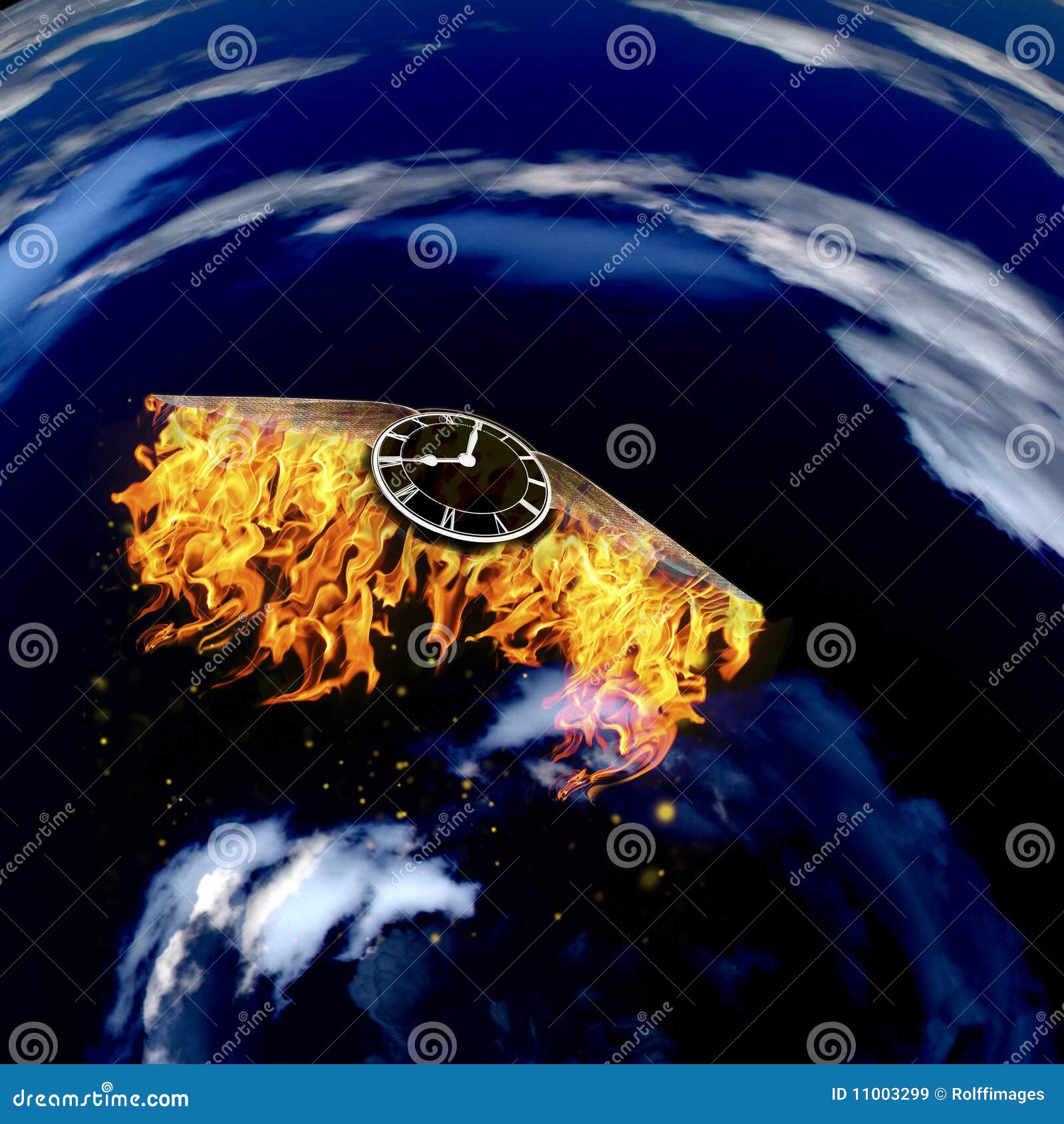 Flying Time stock illustration. Illustration of design - 11003299