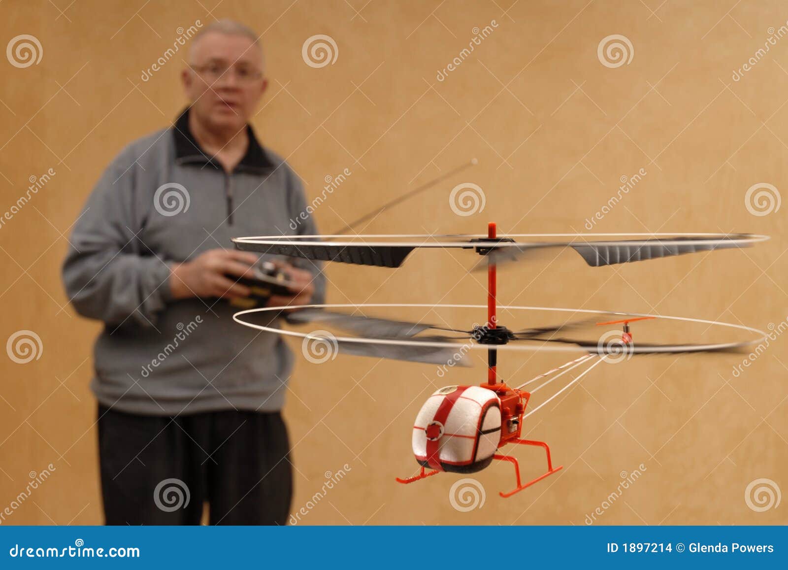Man Piloting A Radio Remote Controlled Airplane Stock Photo ...
