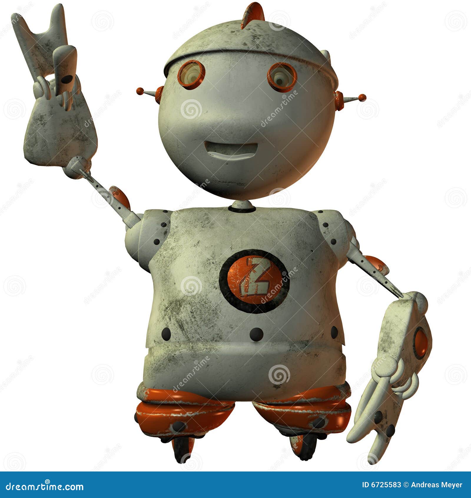 Flying Toon Robot stock illustration. Illustration of fantasy - 6725583
