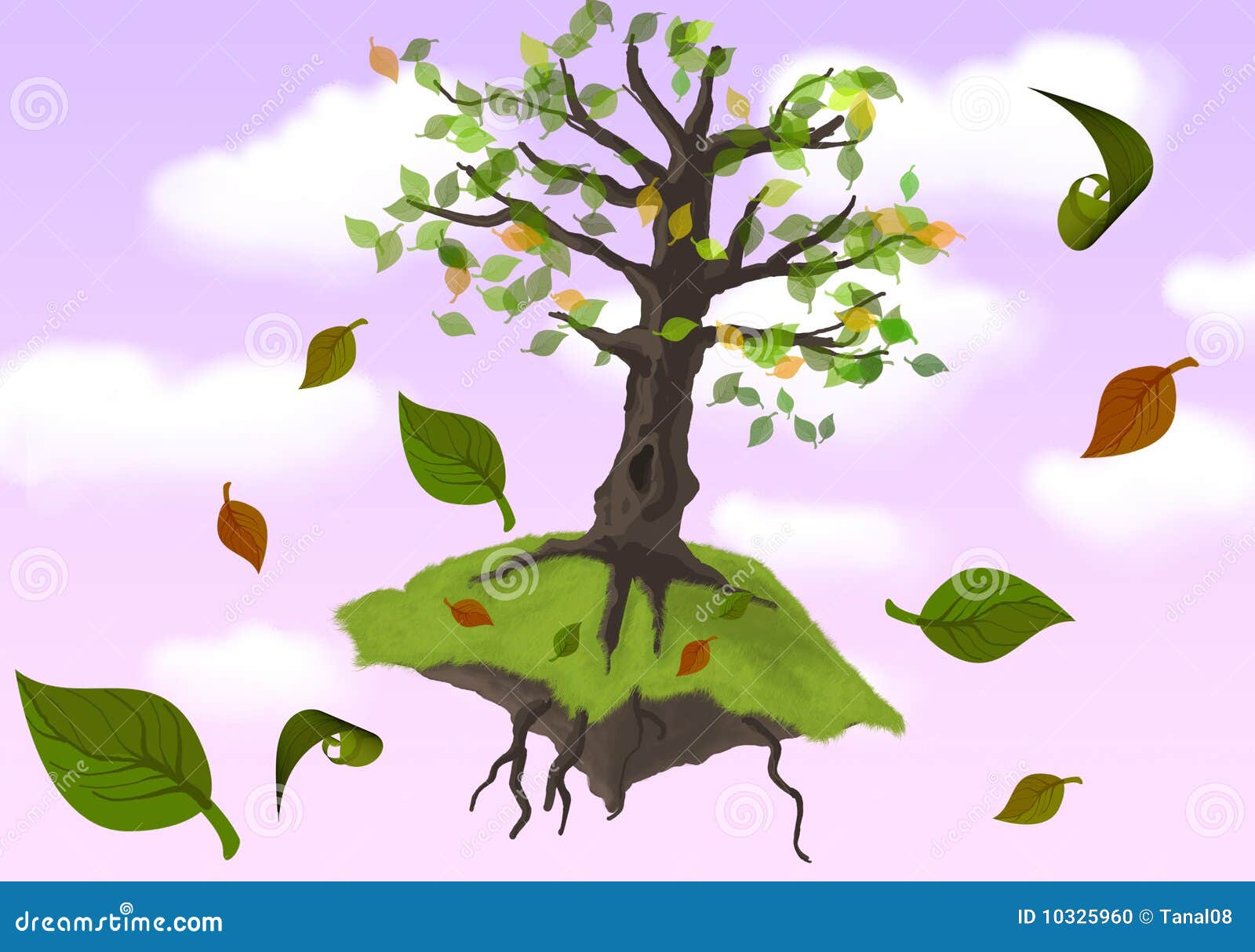 Flying Tree Royalty-Free Stock Photo | CartoonDealer.com #753633