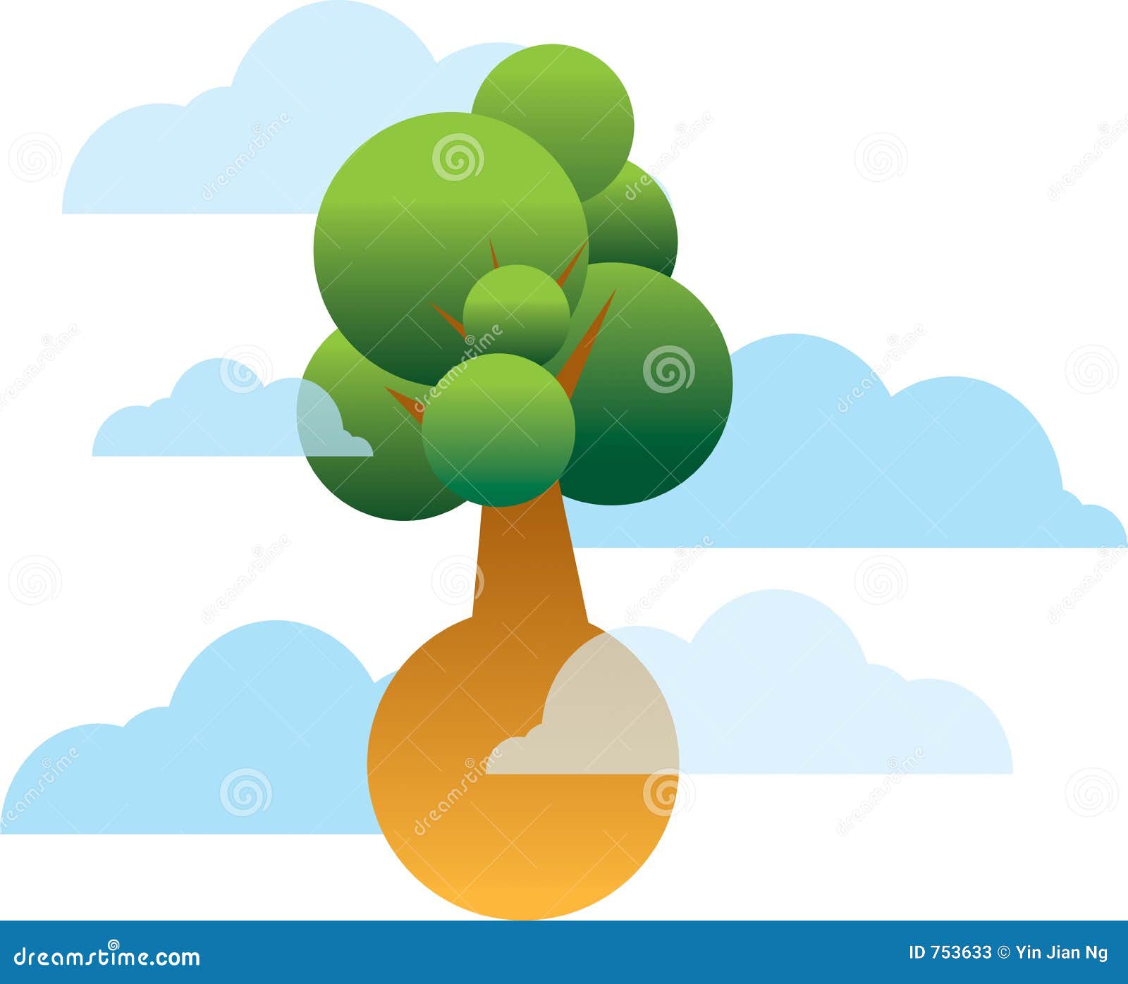 Flying Tree Royalty-Free Stock Photo | CartoonDealer.com #753633