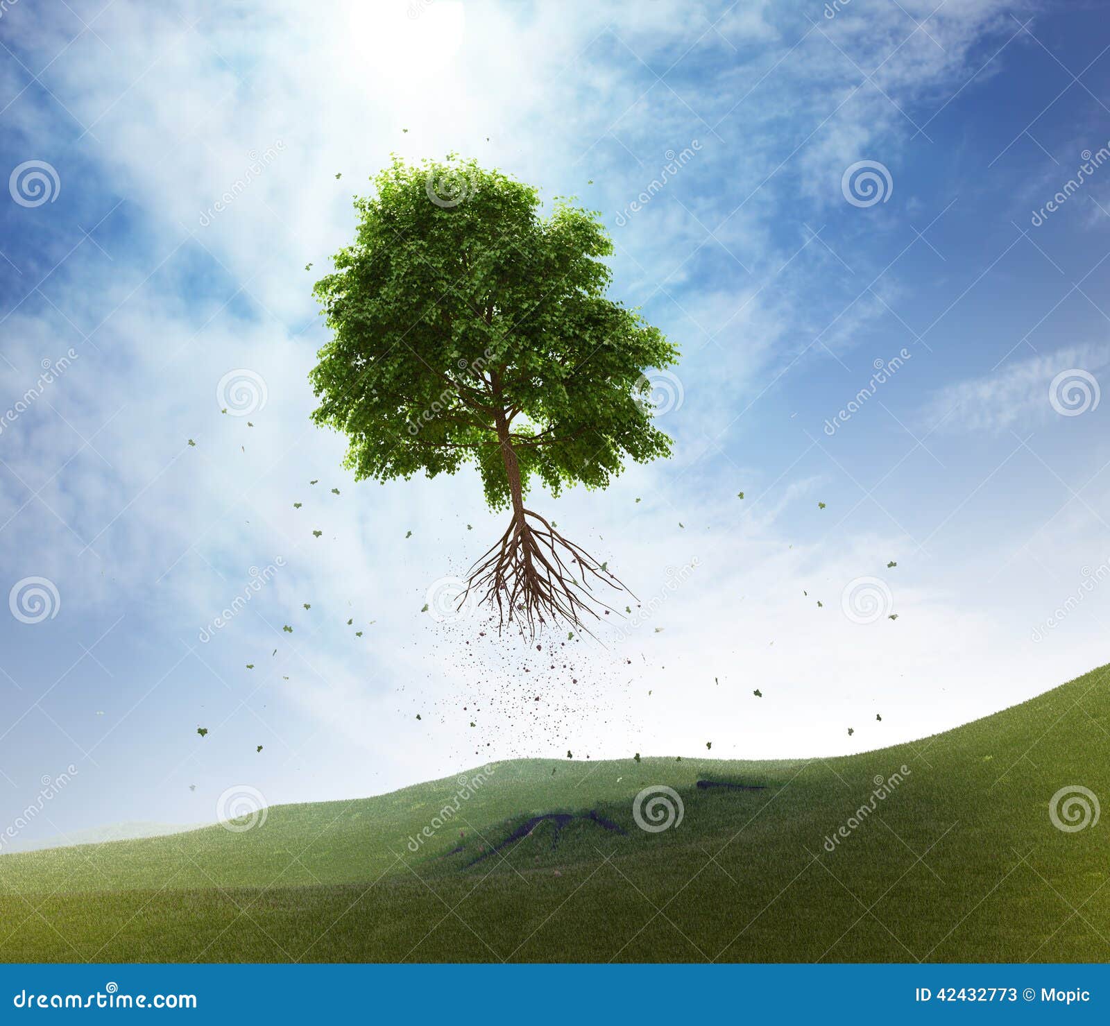 Flying Tree Stock Illustration - Image: 42432773