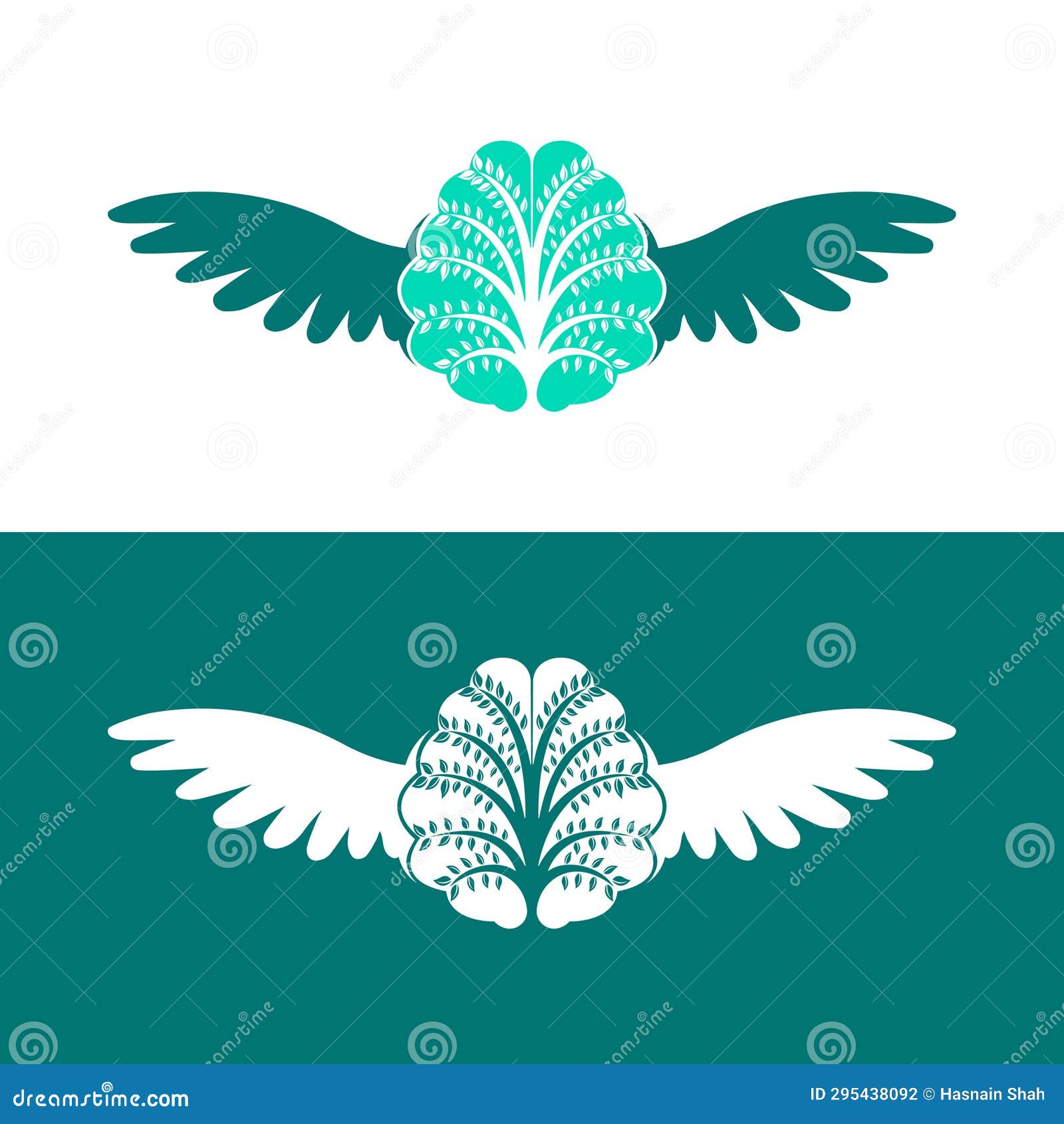Flying Tree Growing Inside the Brain Icon Stock Vector - Illustration ...