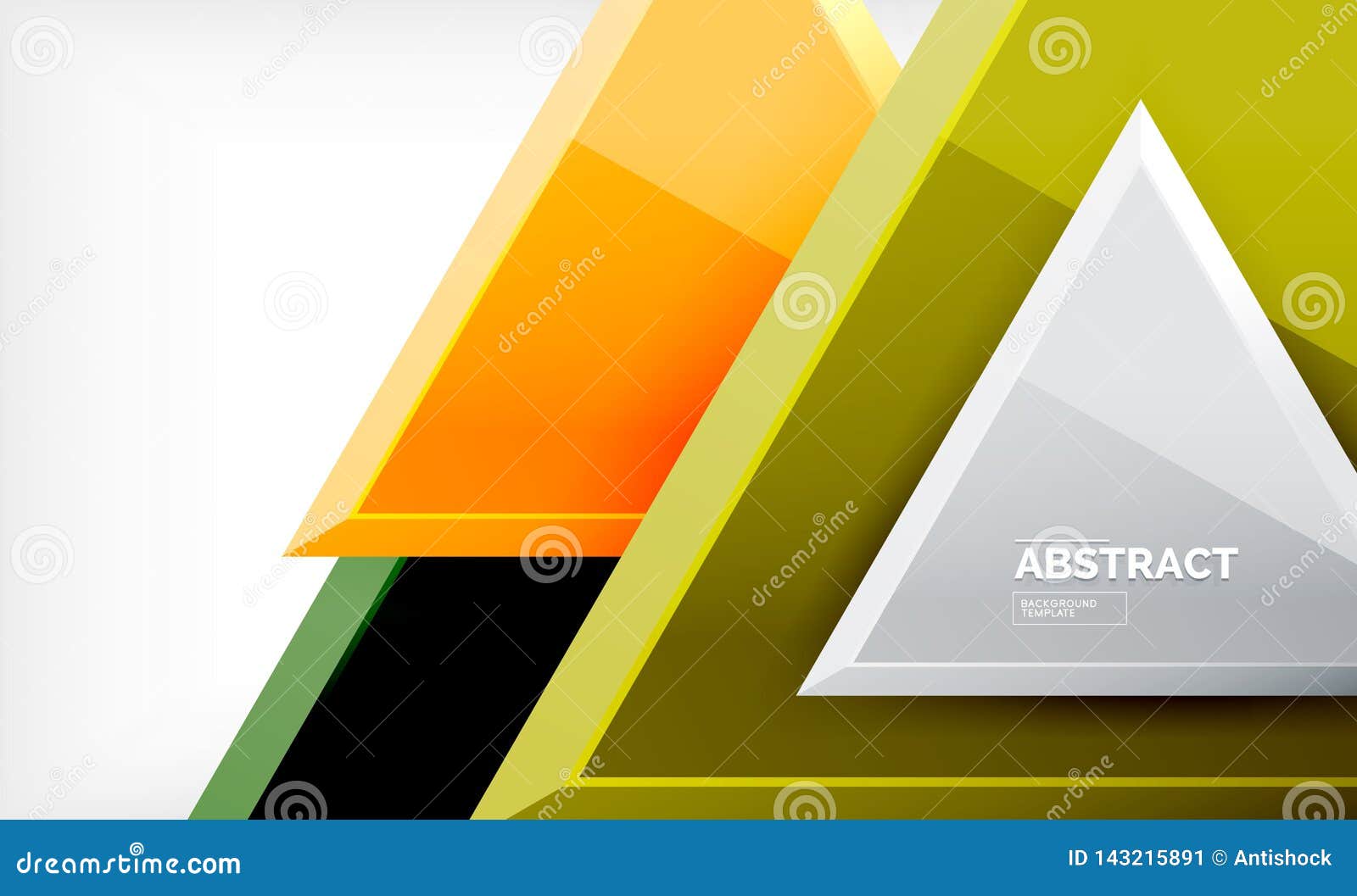Flying Triangles Compostion Geometric Background Stock Vector ...