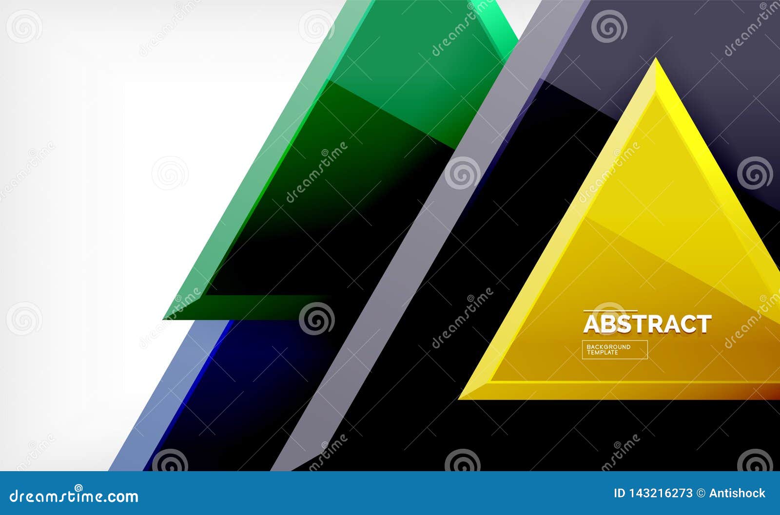 Flying Triangles Compostion Geometric Background Stock Vector ...
