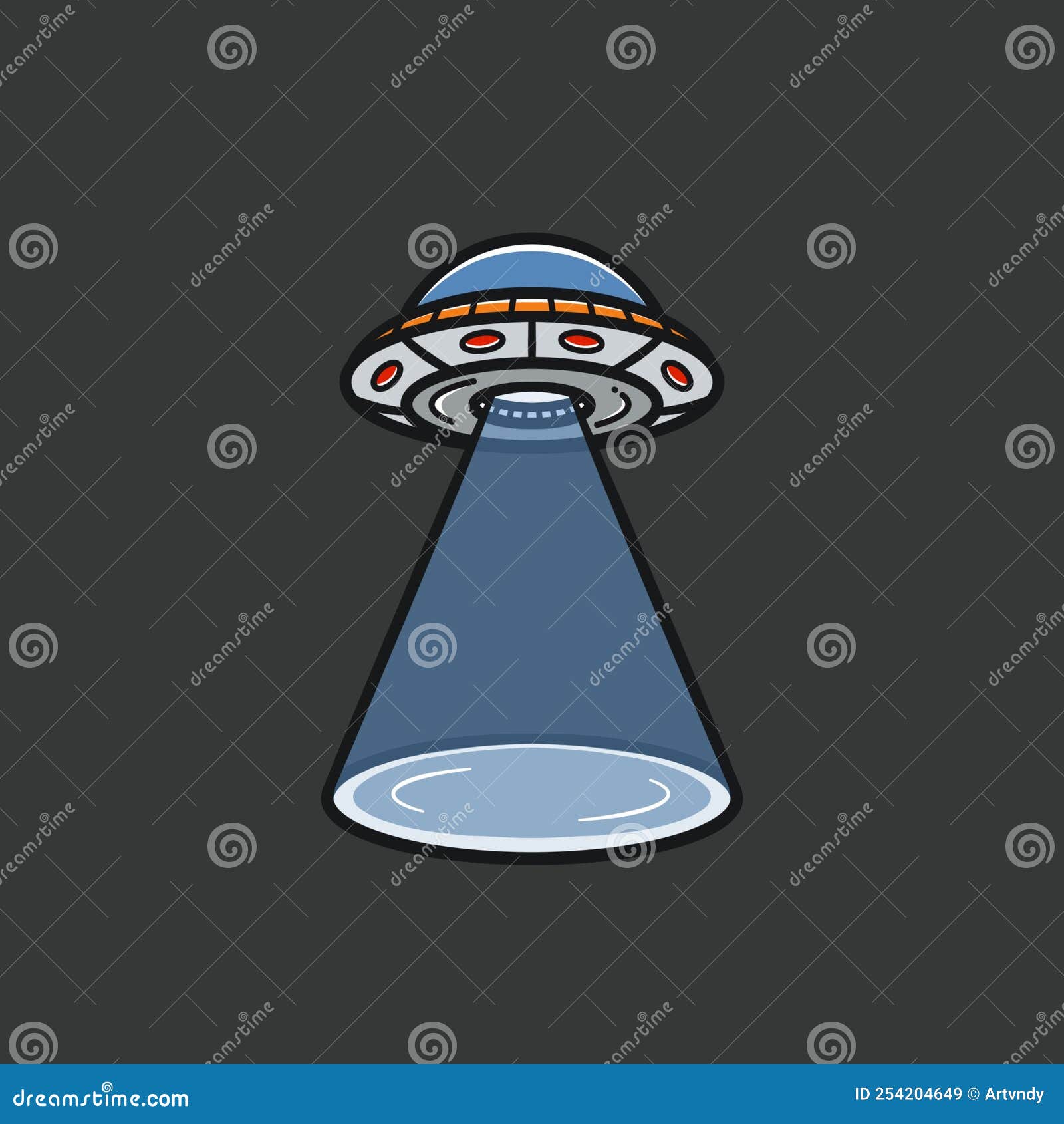 Hand Drawn Color Ufo Illustration Stock Vector - Illustration of ...