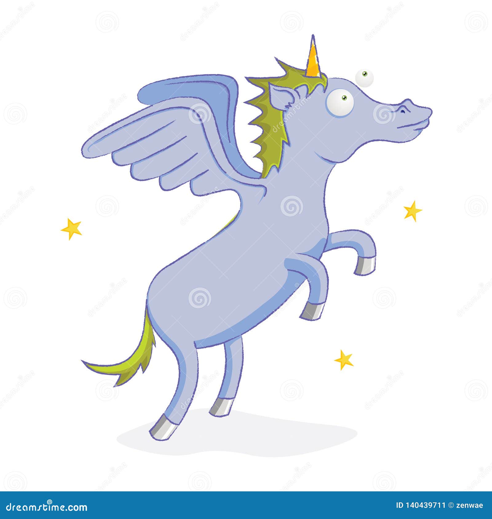 Flying Unicorn stock vector. Illustration of beautiful - 140439711