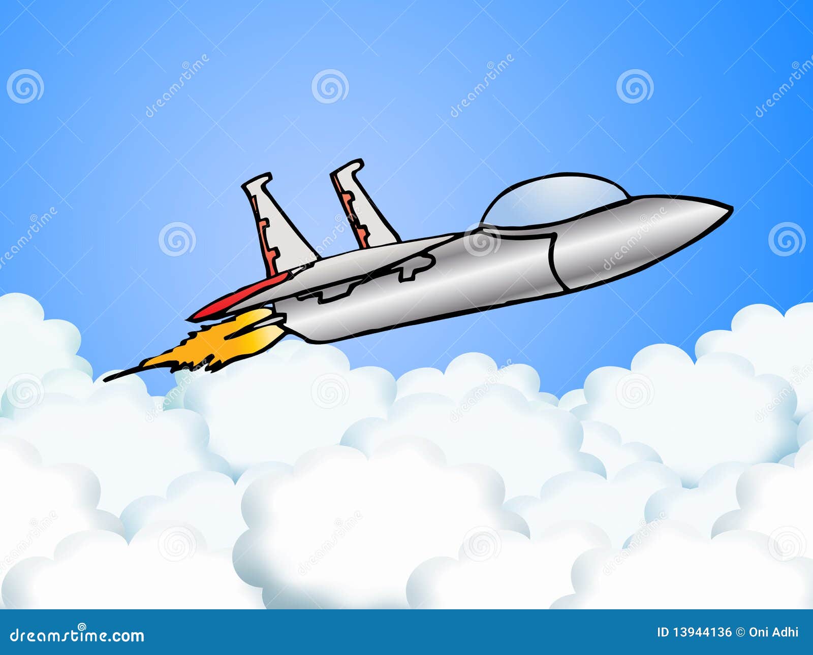 Flying up stock illustration. Illustration of aircraft - 13944136