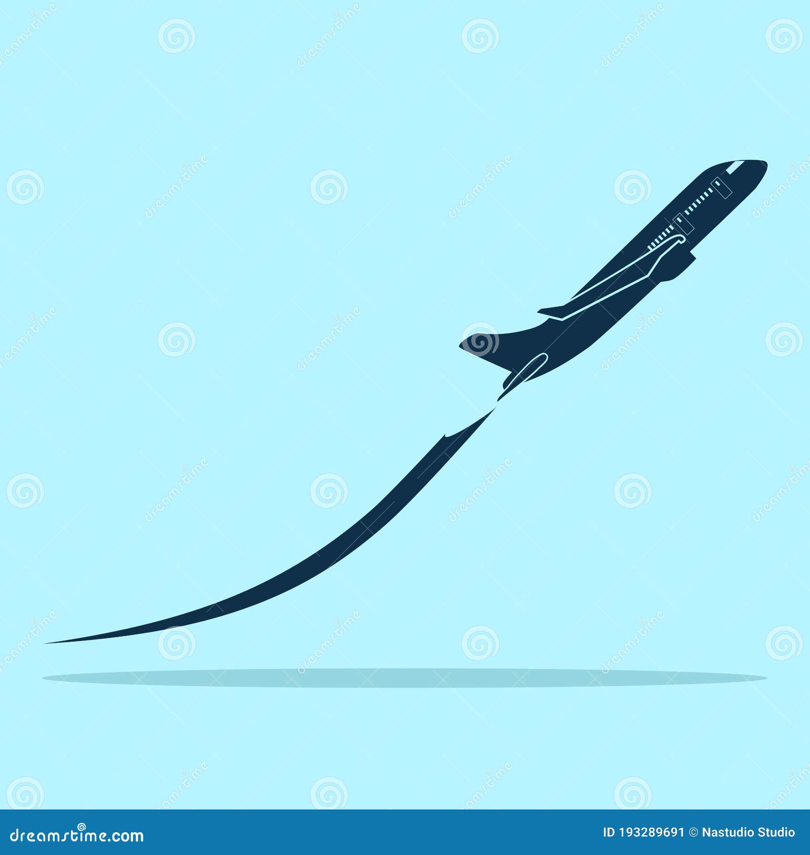 Flying Up Airplane Icon. Takeoff Plane Symbol Stock Vector ...