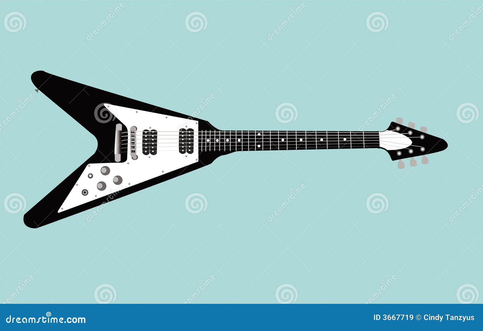 Flying V Illustration stock vector. Illustration of outline - 3667719