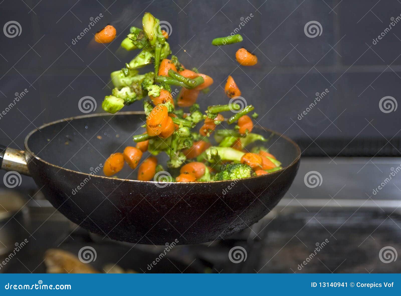 Flying veggies stock image. Image of smoke, beans, flying - 13140941