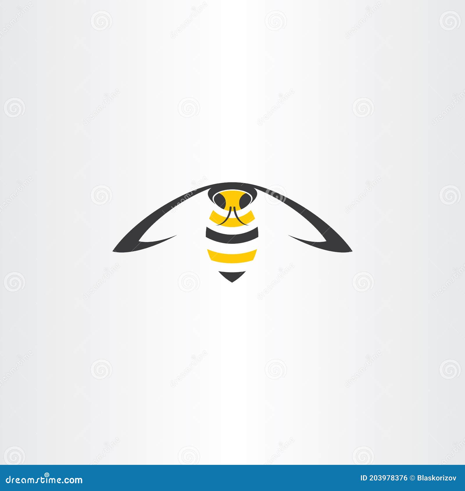 Flying wasp vector icon stock vector. Illustration of insect - 203978376