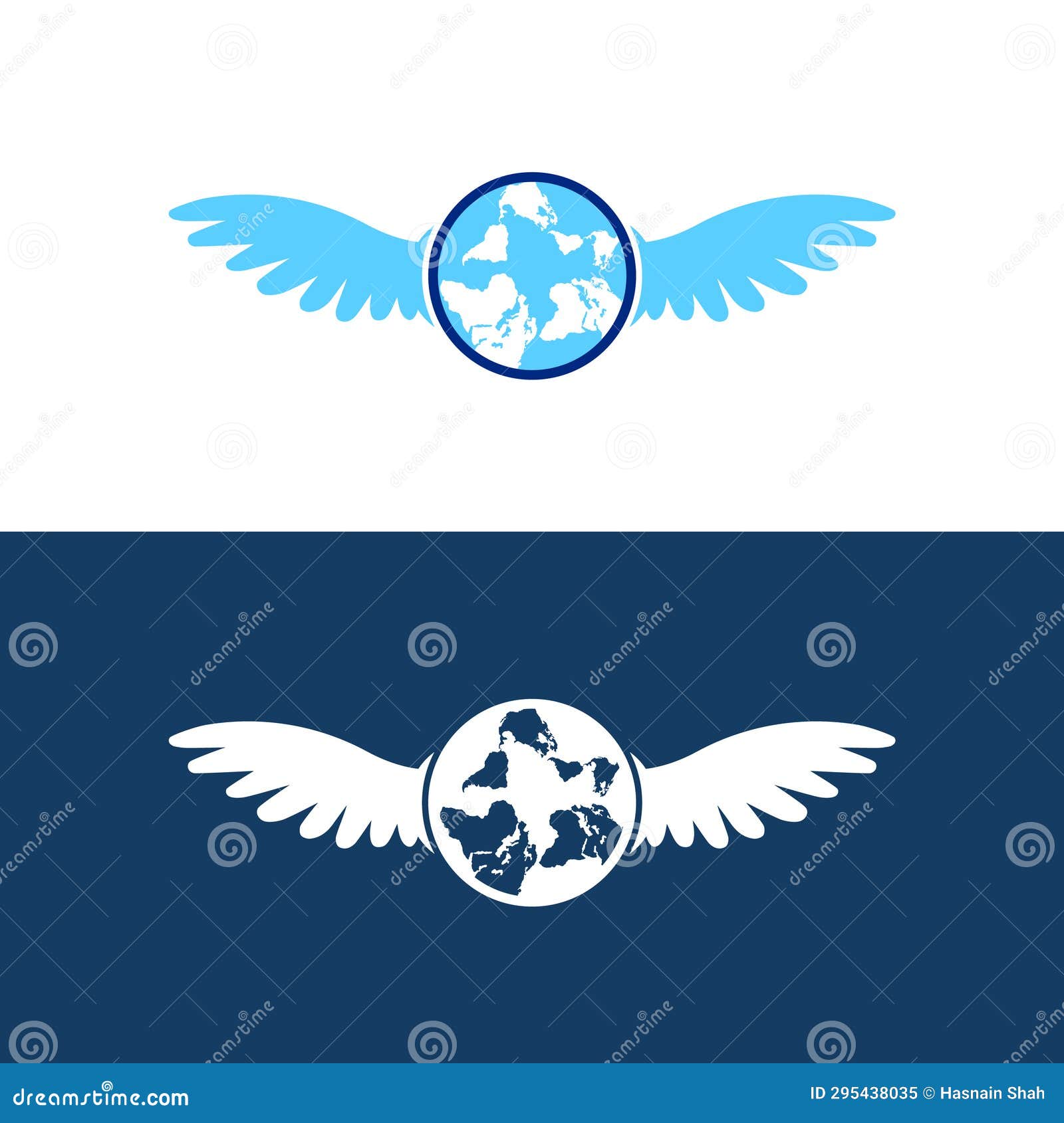 Flying Wings and Globe Icon Design Stock Vector - Illustration of ...