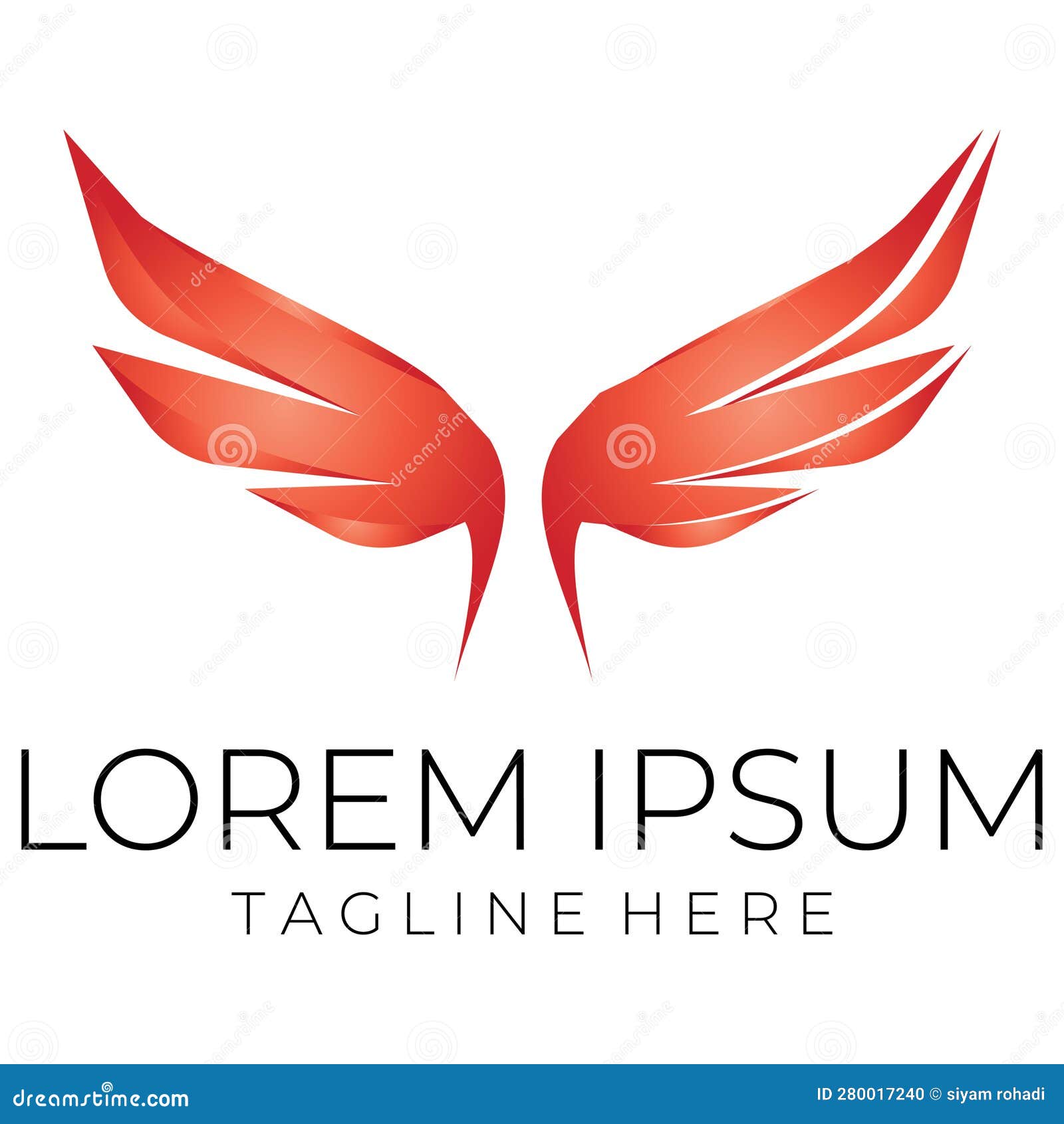 Flying Wings Logo Illustration Stock Vector - Illustration of bird ...