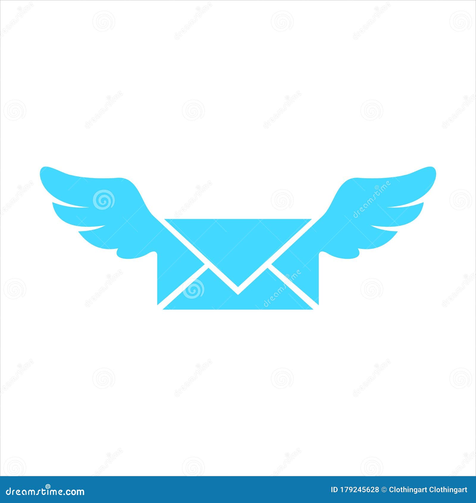 Flying Wings Mail Envelope Icon, Letter with Wings Sign â€“ Stock ...