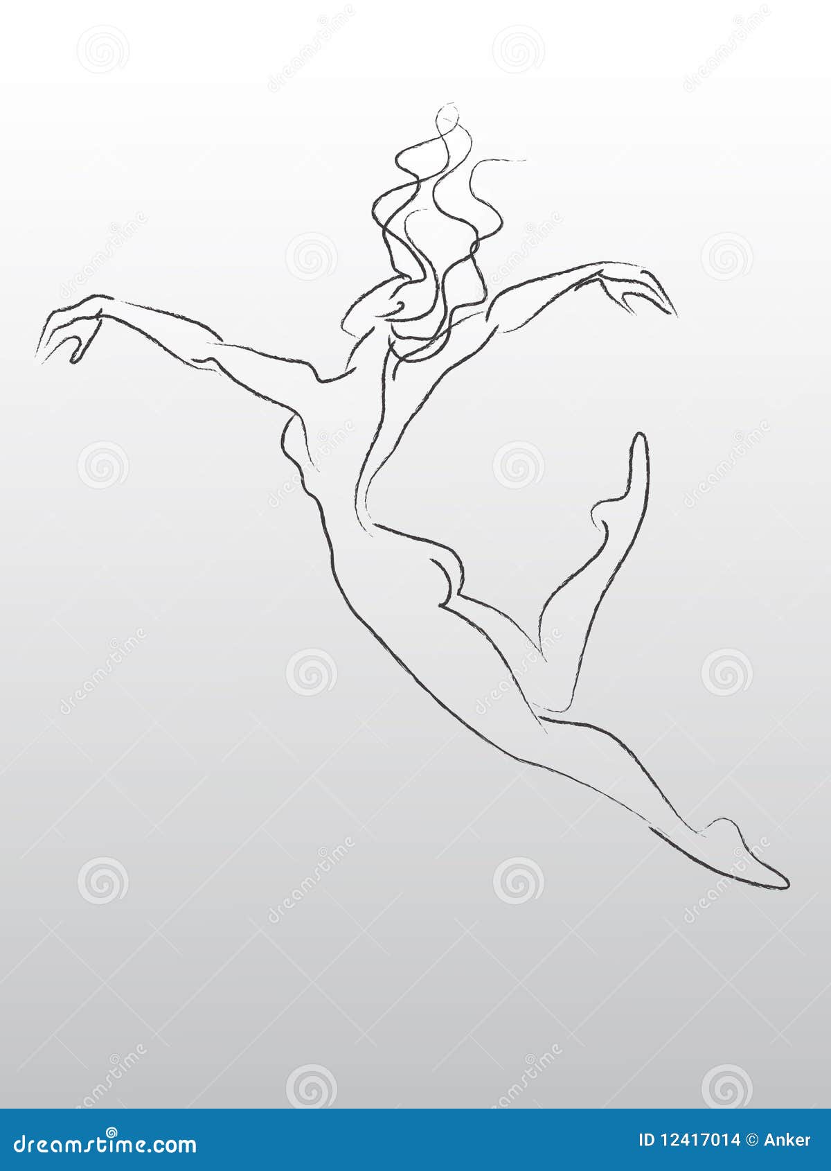 Flying woman stock vector. Illustration of person, beauty - 12417014