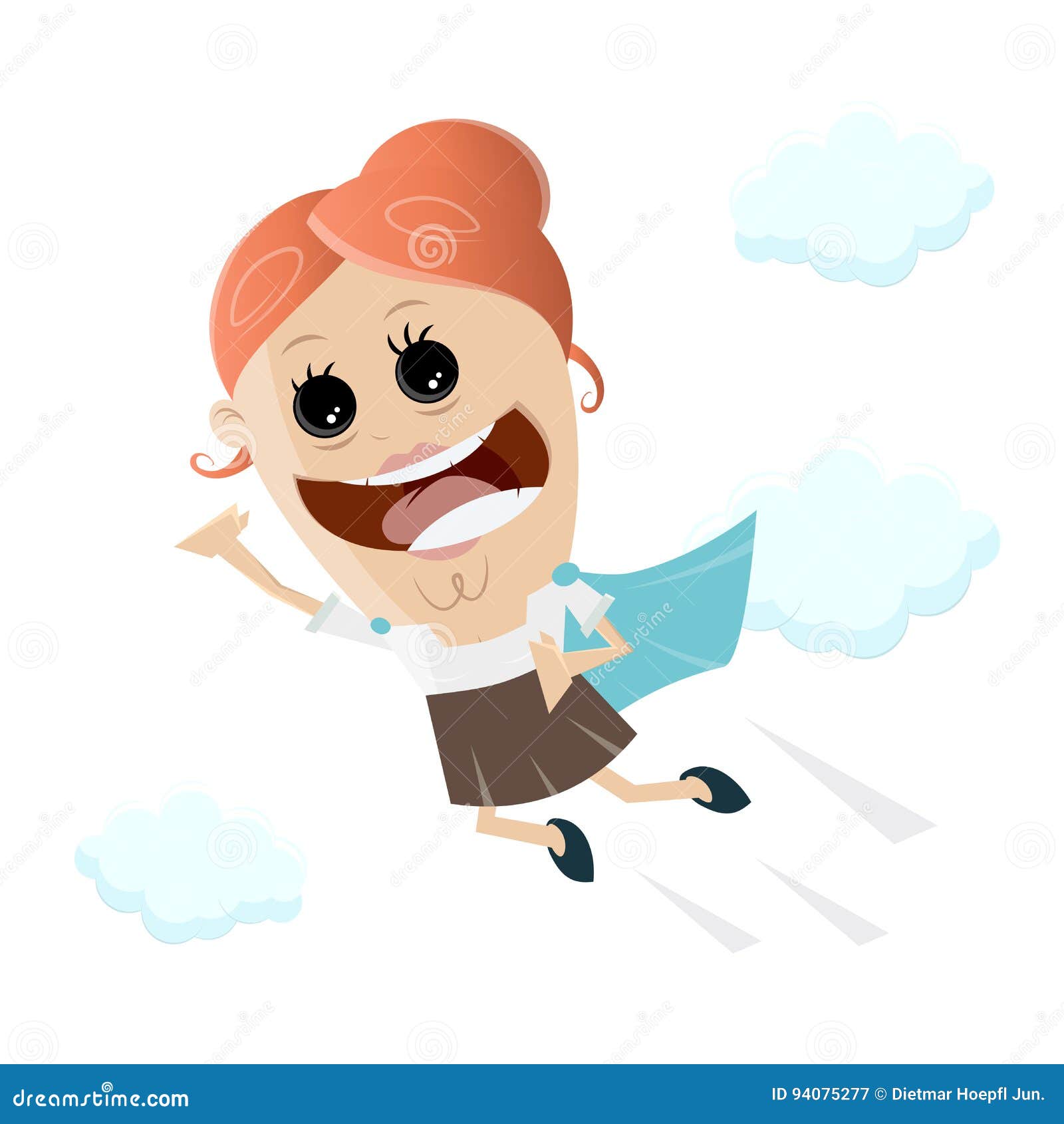 Girl Flying Clipart