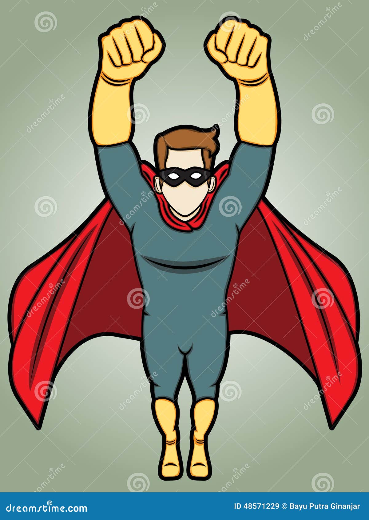 Flyng superhero stock vector. Illustration of cartoon - 48571229