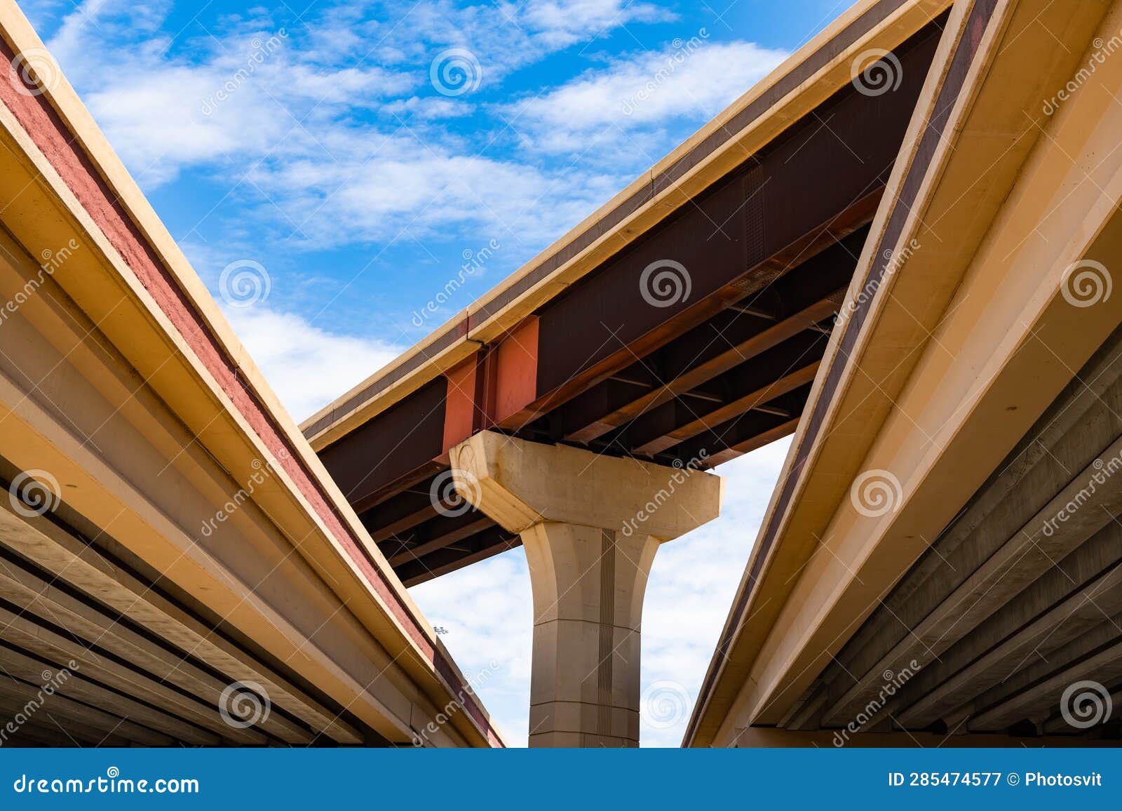 Flyover Architecture of Transport System. Bridge Overpass on Highway ...