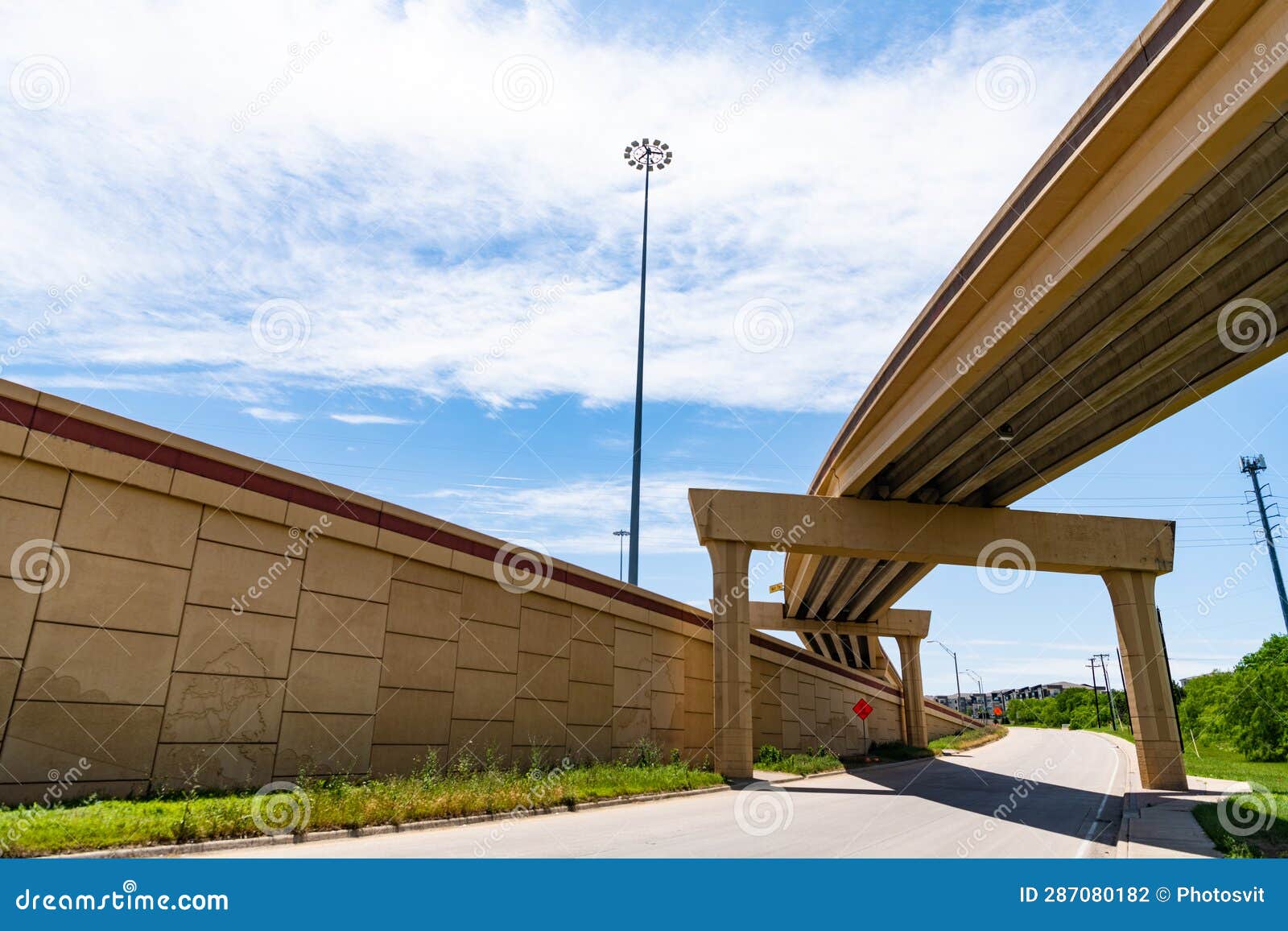Flyover Architecture of Transport System. Bridge Overpass on Highway ...