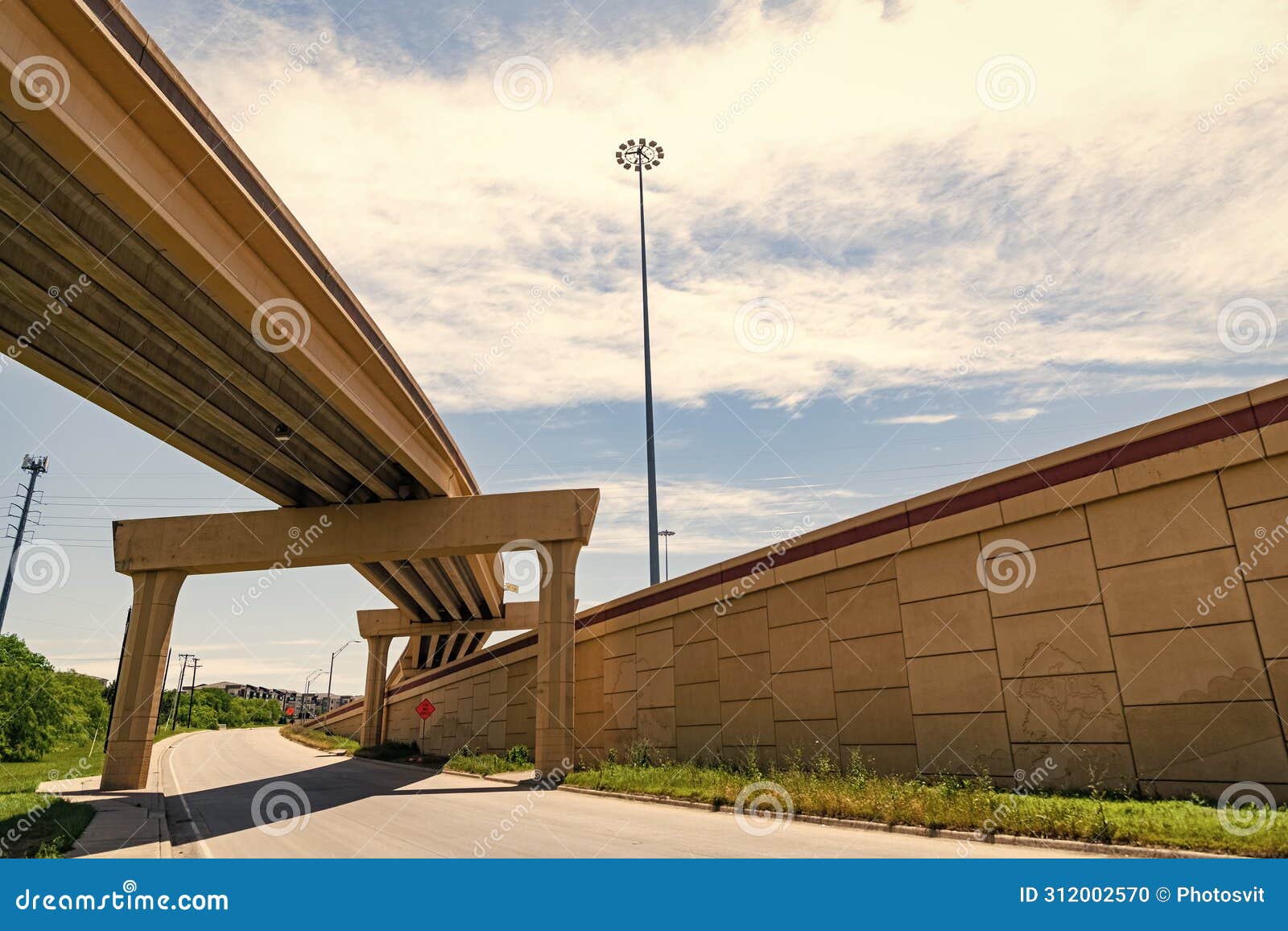 Flyover Architecture of Transport System. Bridge Overpass on Highway ...