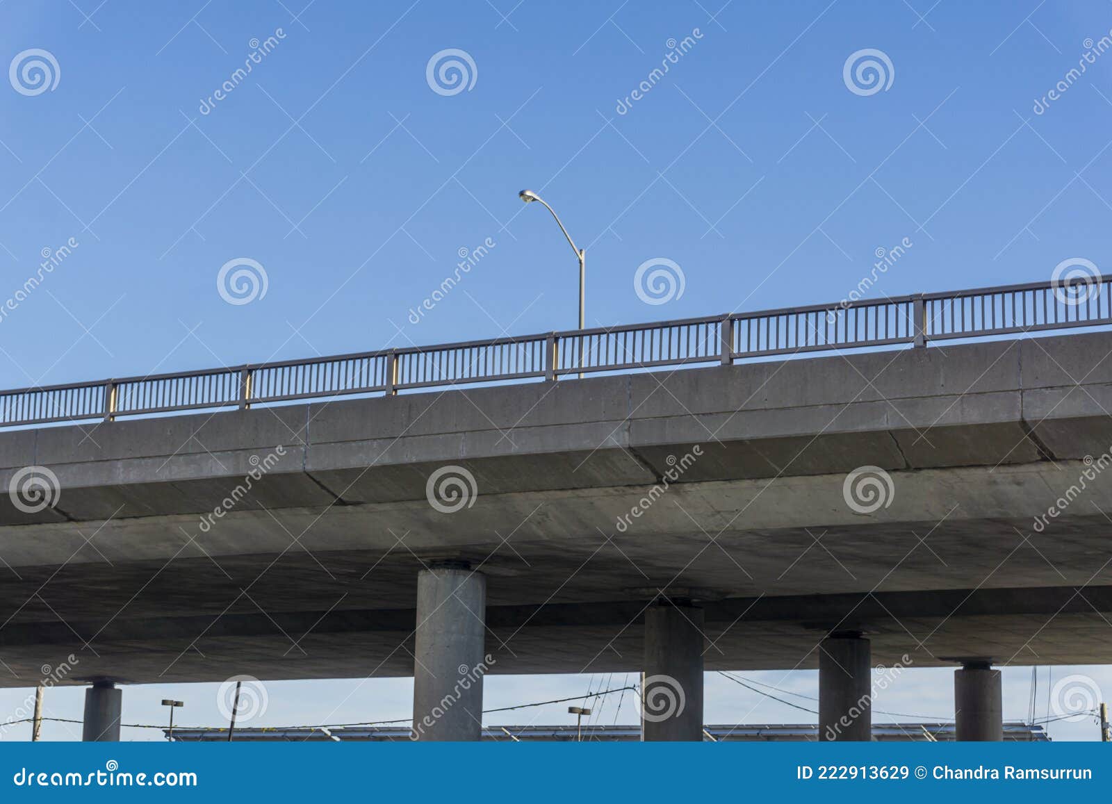 Flyover Bridge on Concrete Pillars Viewed from Low Angle Stock Image ...