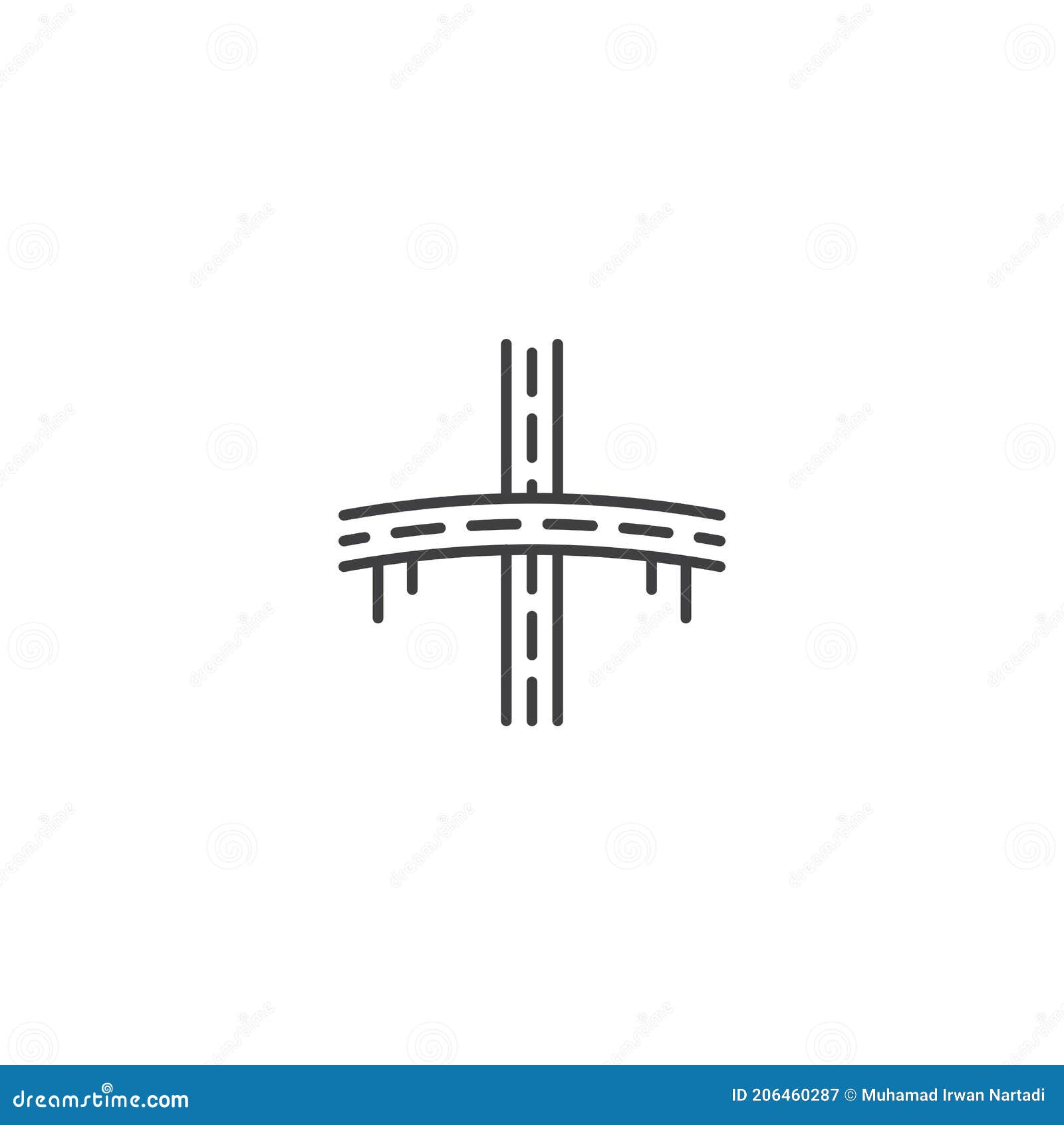 Flyover Bridge Icon Vector Isolated On White Background, Flyover ...