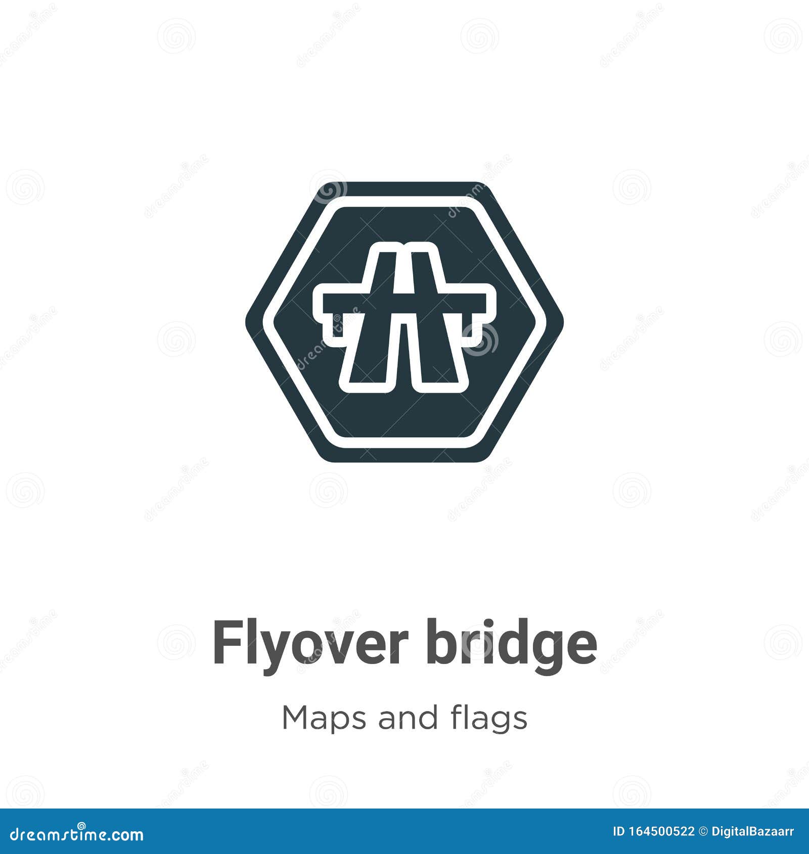 Flyover Bridge Icon Vector Isolated On White Background, Flyover ...