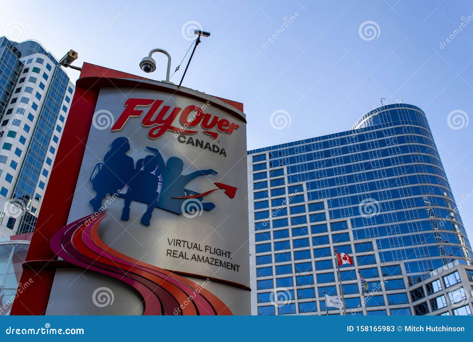 Flyover Canada Sign in Downtown Vancouver Editorial Stock Photo - Image ...