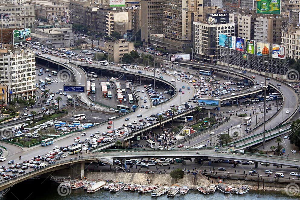 Flyover intersection Cairo editorial image. Image of streets - 18147780