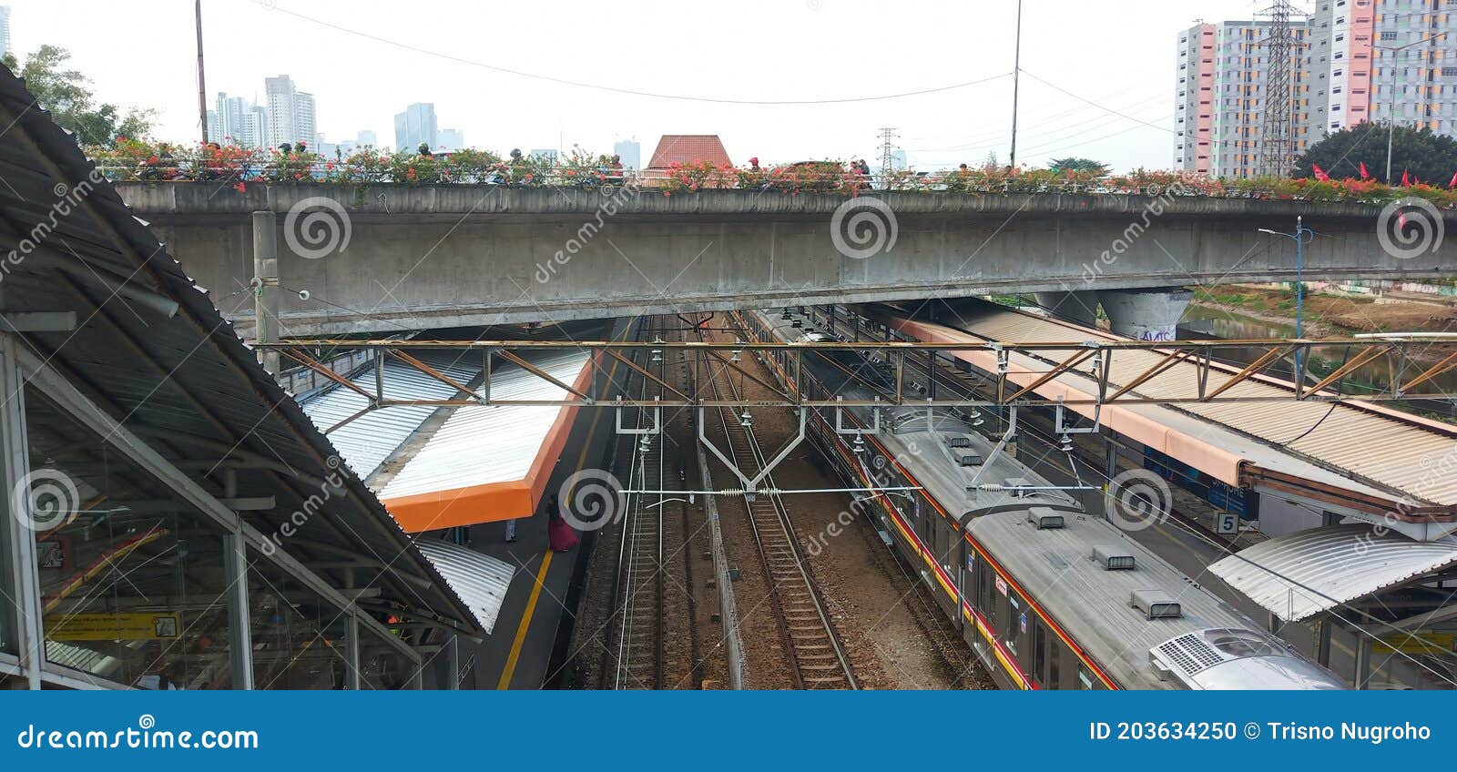 Flyover View from Train Station in Central Jakarta Editorial Image ...