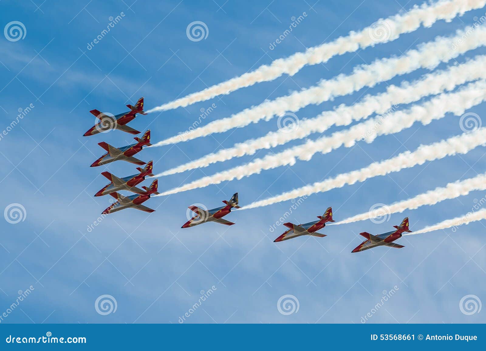 Flypast stock image. Image of silver, patrulla, event - 53568661
