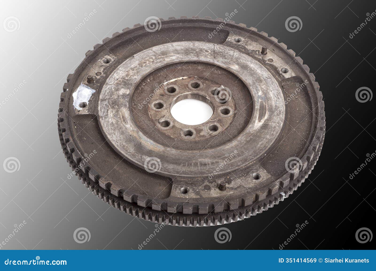 Flywheel of the Car. in Disassembled Condition There are Also Traces of ...