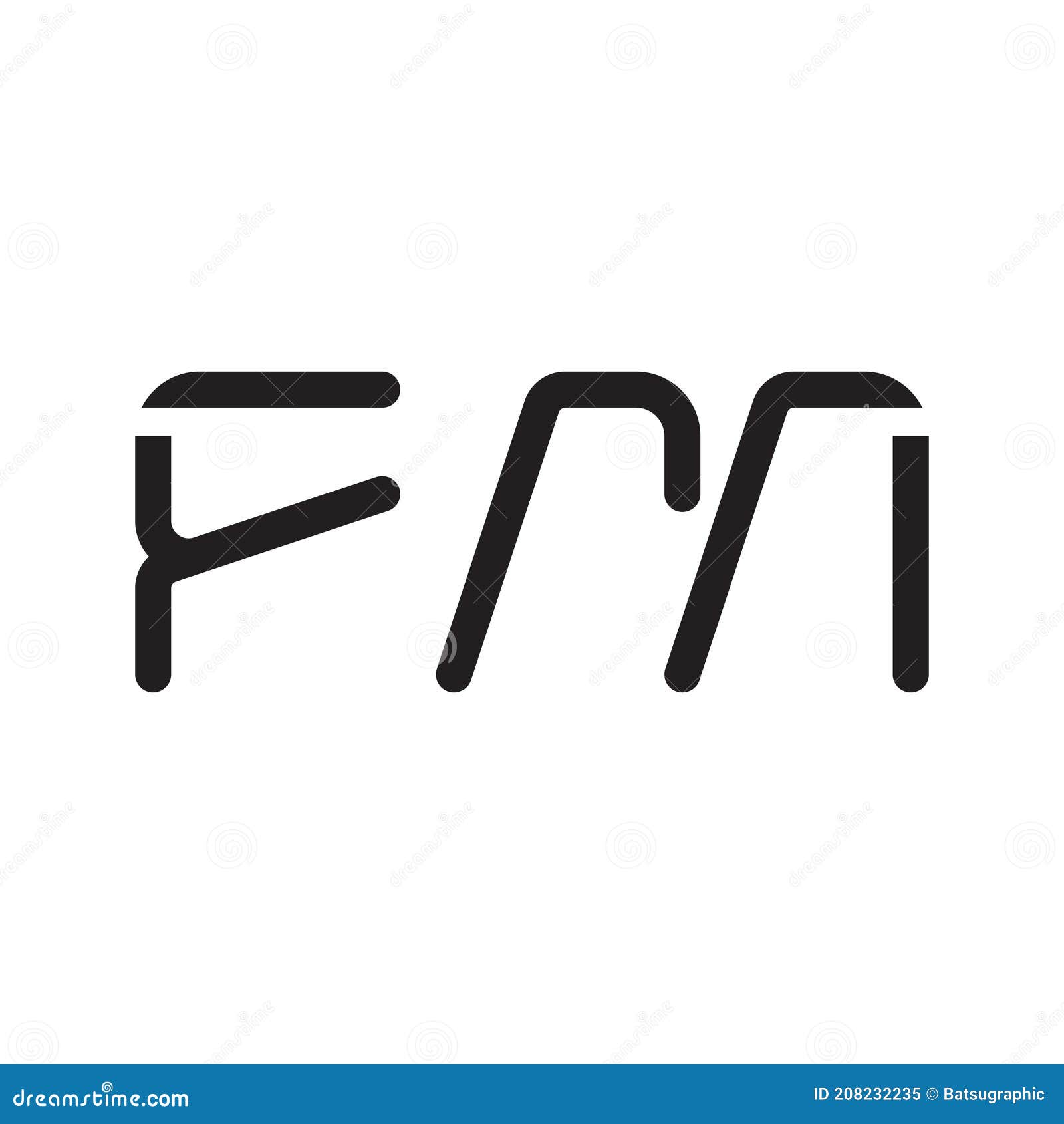 Fm Initial Letter Vector Logo Icon Stock Vector - Illustration of ...