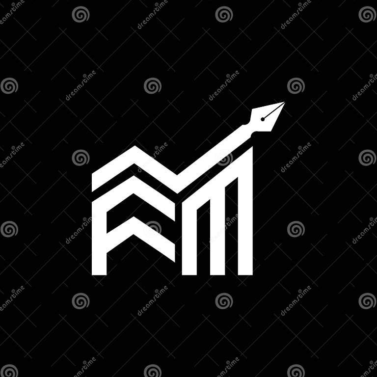 FM Letter Logo Creative Design with Vector Graphic Stock Vector ...