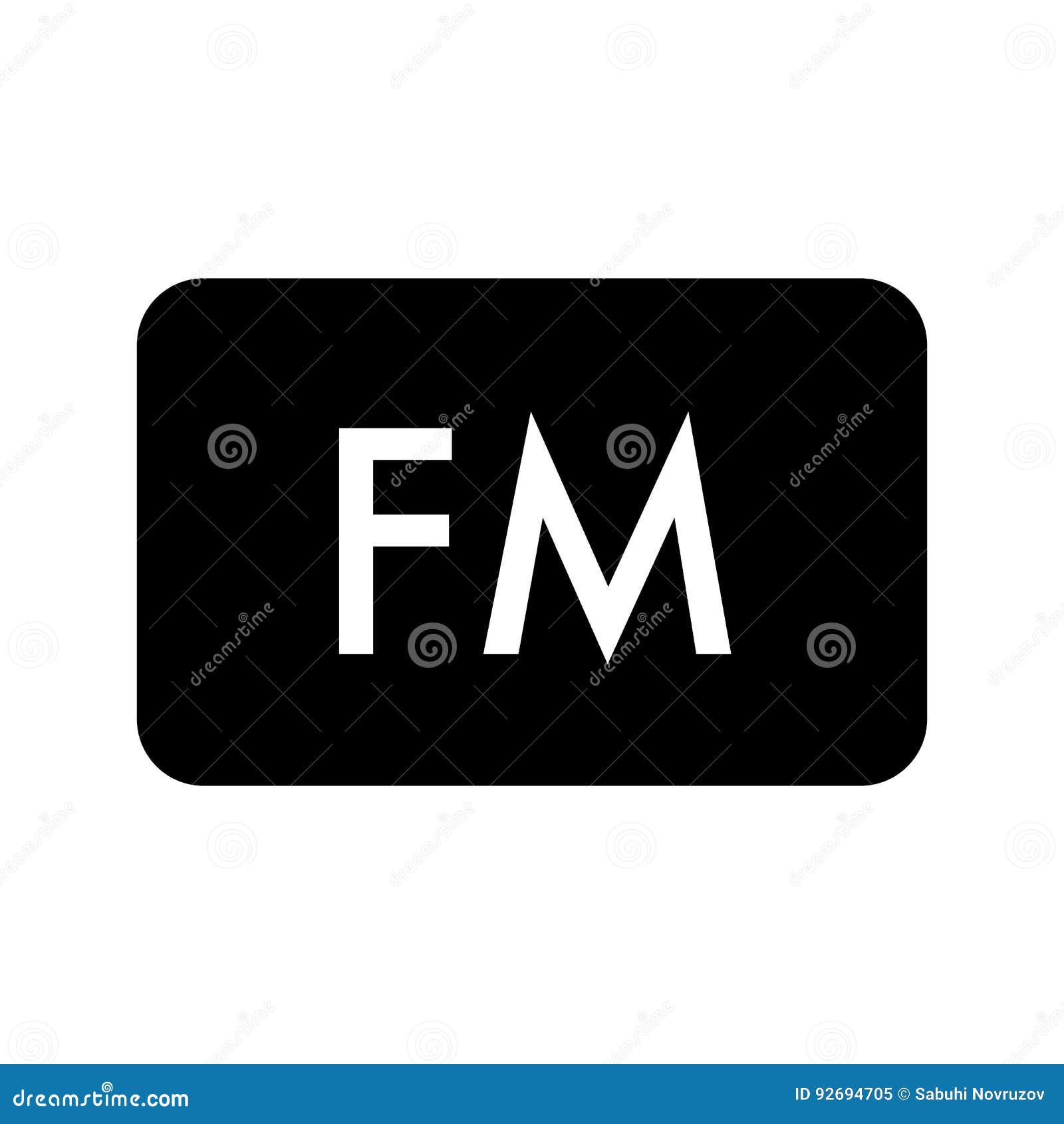 FM Radio Linear Icon. Modern Outline FM Radio Logo Concept On Wh ...