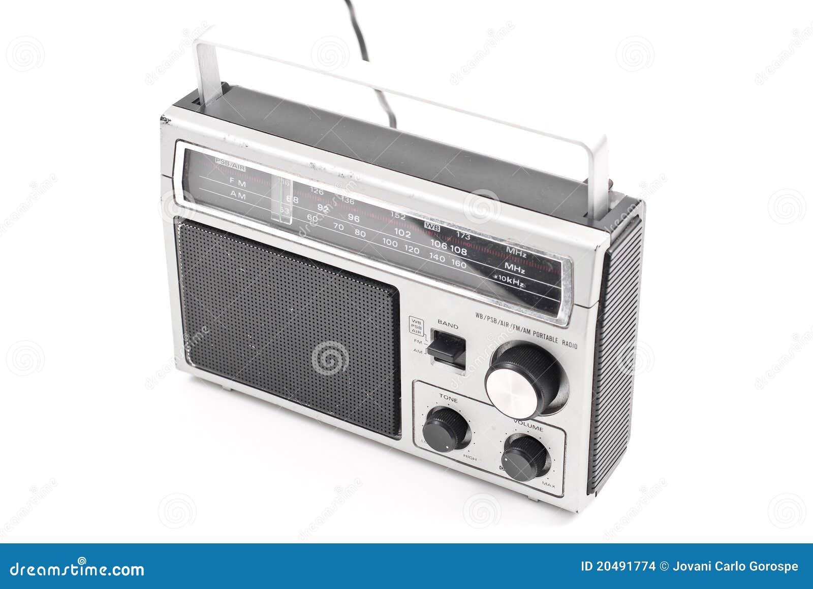 Am FM Vintage Radio stock photo. Image of talk, street - 20491774