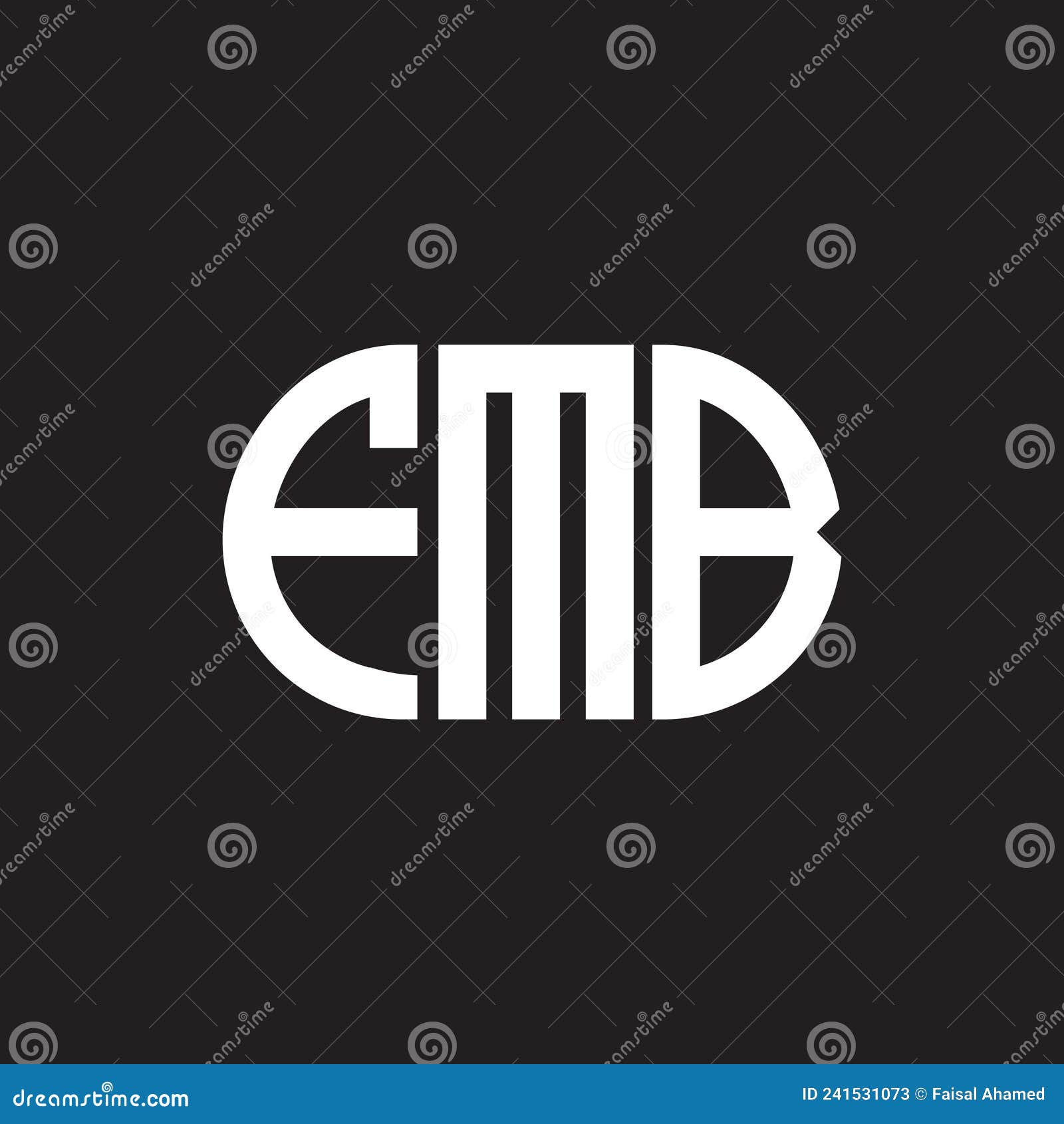FMB Letter Logo Design on Black Background. FMB Creative Initials ...