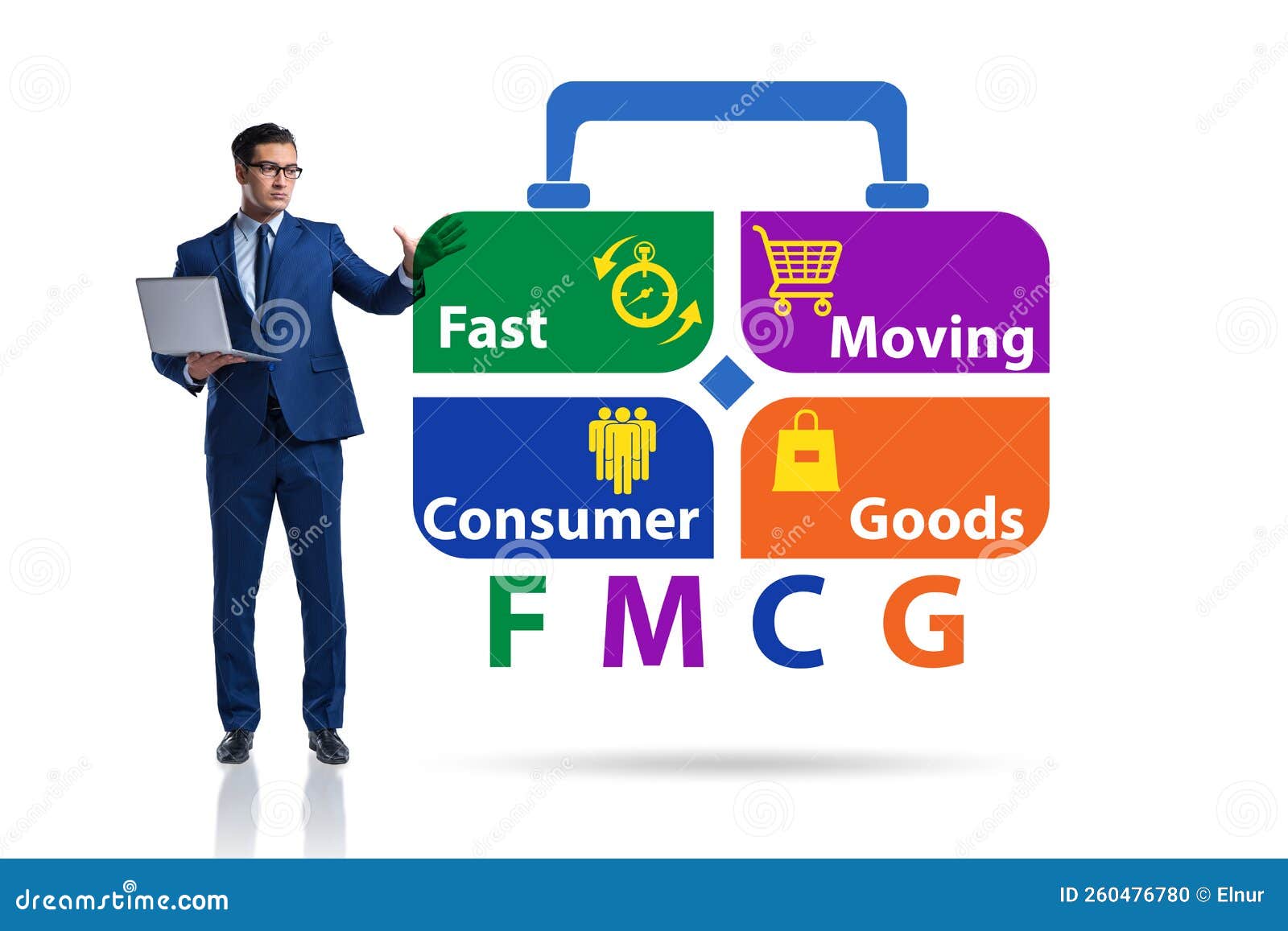 FMCG Concept - Fast Moving Consumer Goods Stock Photo - Image of indoor ...