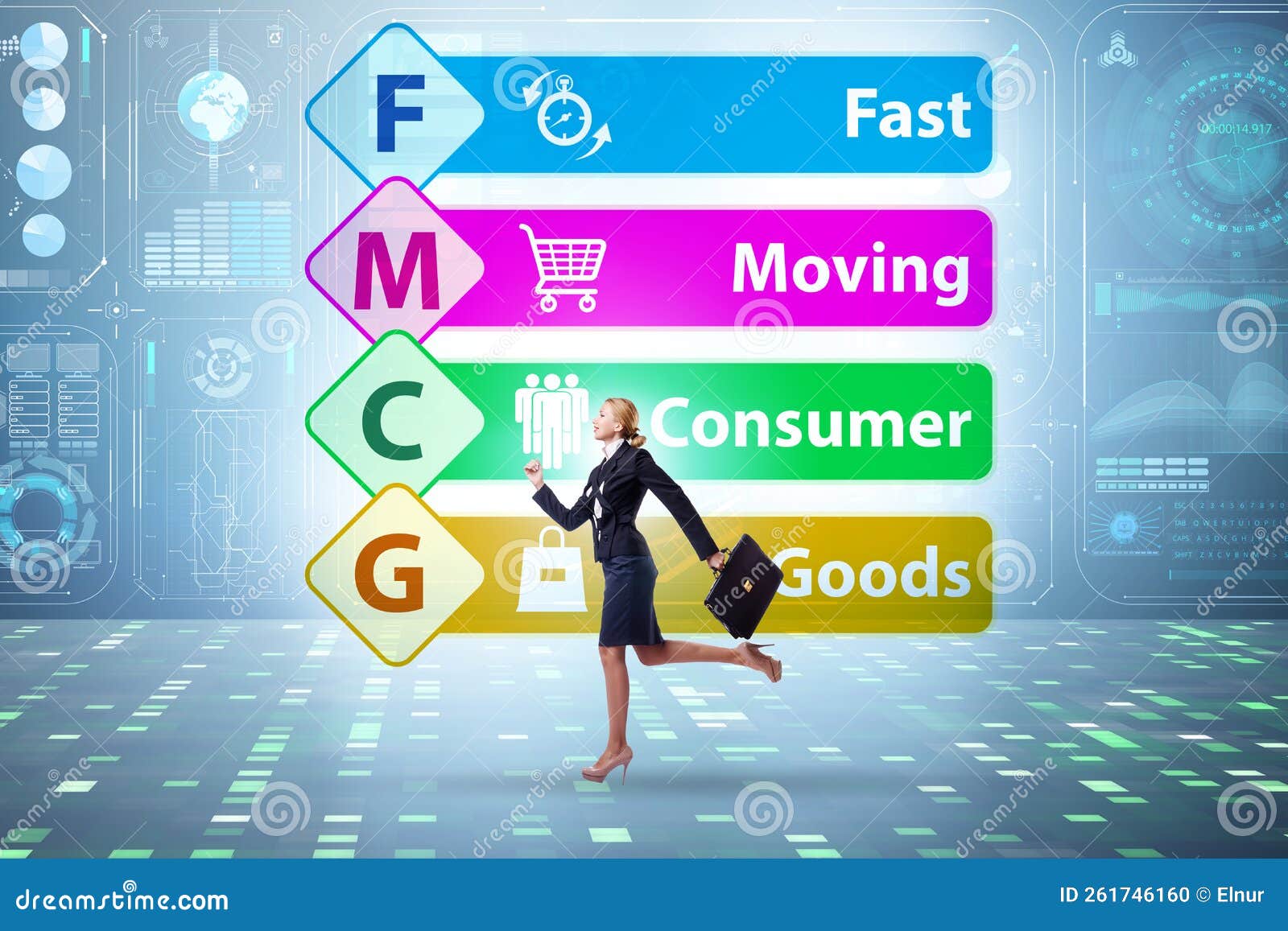 FMCG Concept - Fast Moving Consumer Goods Stock Photo - Image of shelf ...