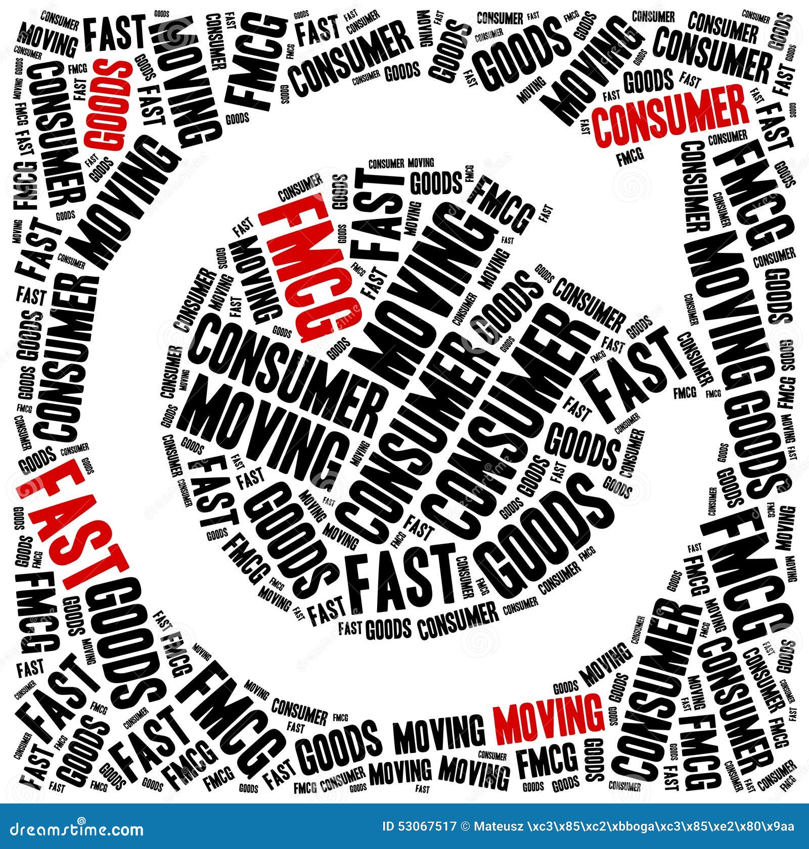 FMCG or Fast Moving Consumer Goods. Stock Illustration - Illustration ...