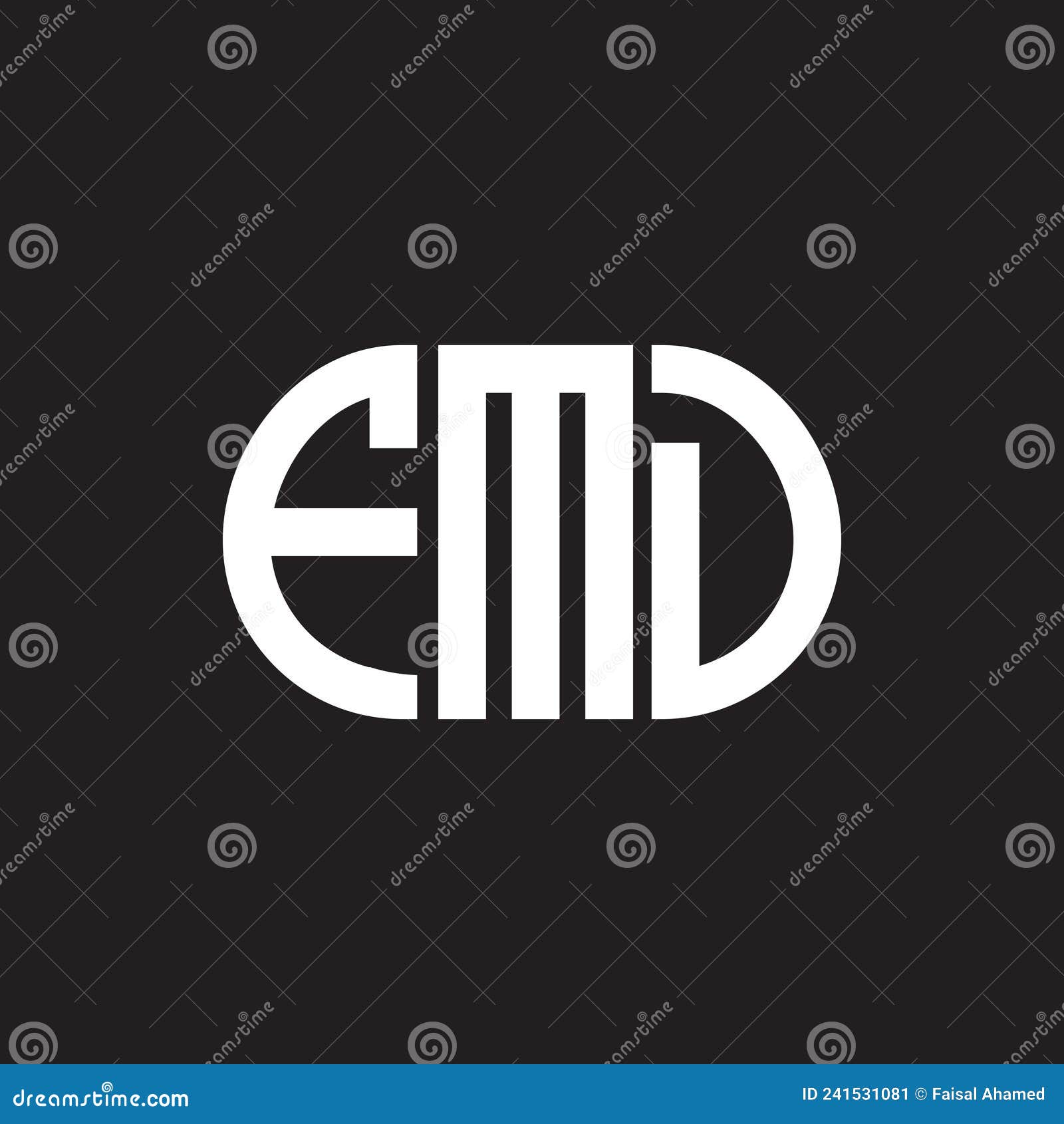 FMD Letter Logo Design On Black Background. FMD Creative Initials ...