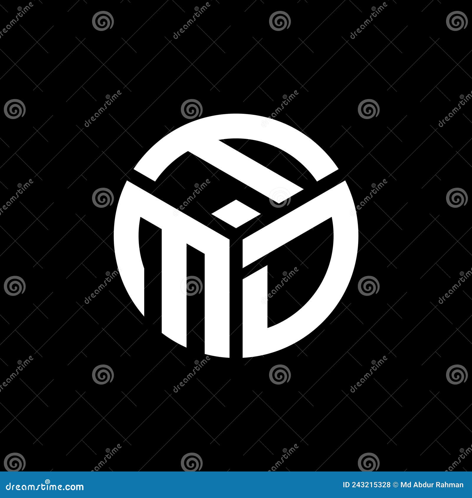 FMD Letter Logo Design On Black Background. FMD Creative Initials ...
