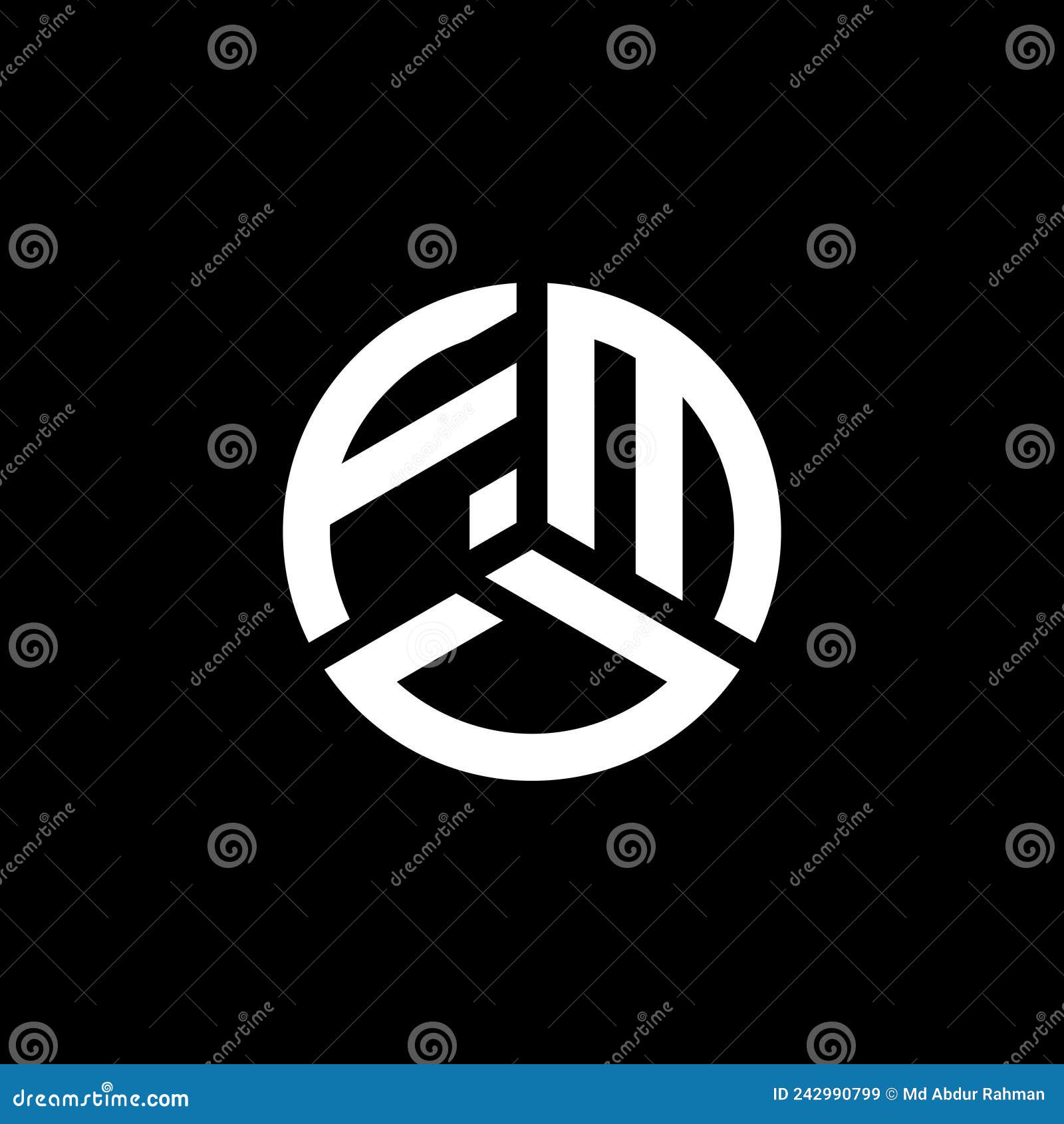 FMD Letter Logo Design On White Background. FMD Creative Initials ...