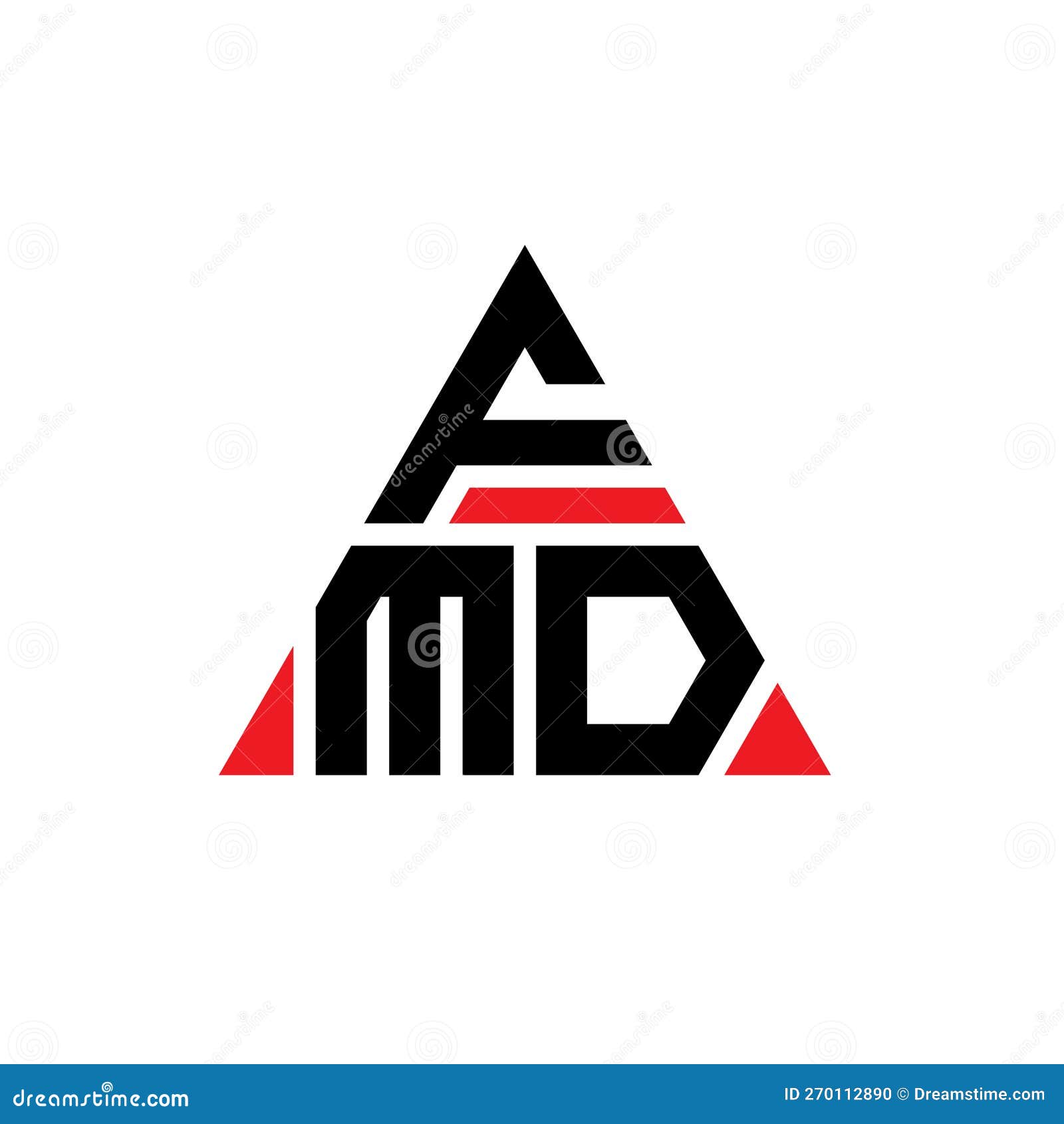 FMD Triangle Letter Logo Design With Triangle Shape. FMD Triangle Logo ...