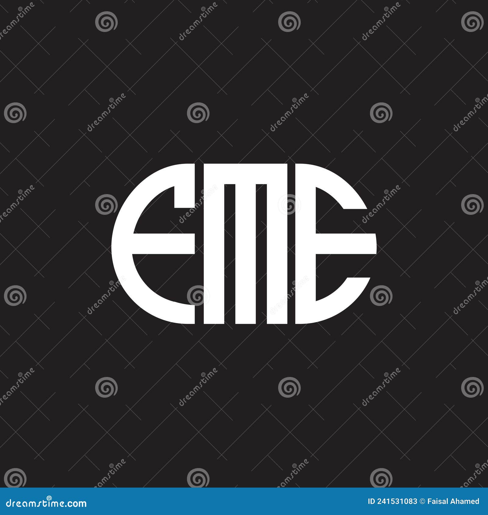 FME Letter Logo Design on Black Background. FME Creative Initials ...