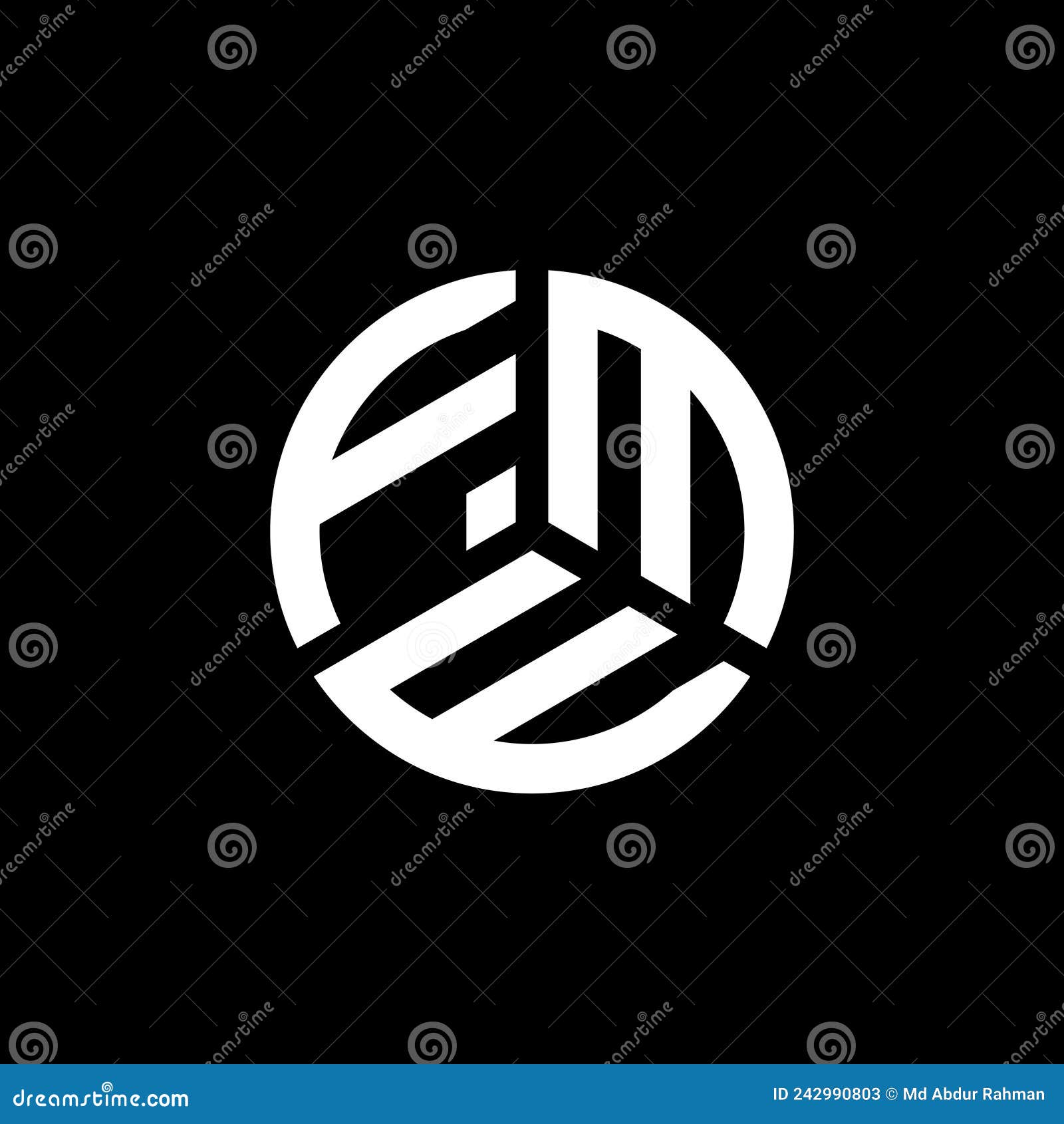 FME Letter Logo Design On White Background. FME Creative Initials ...