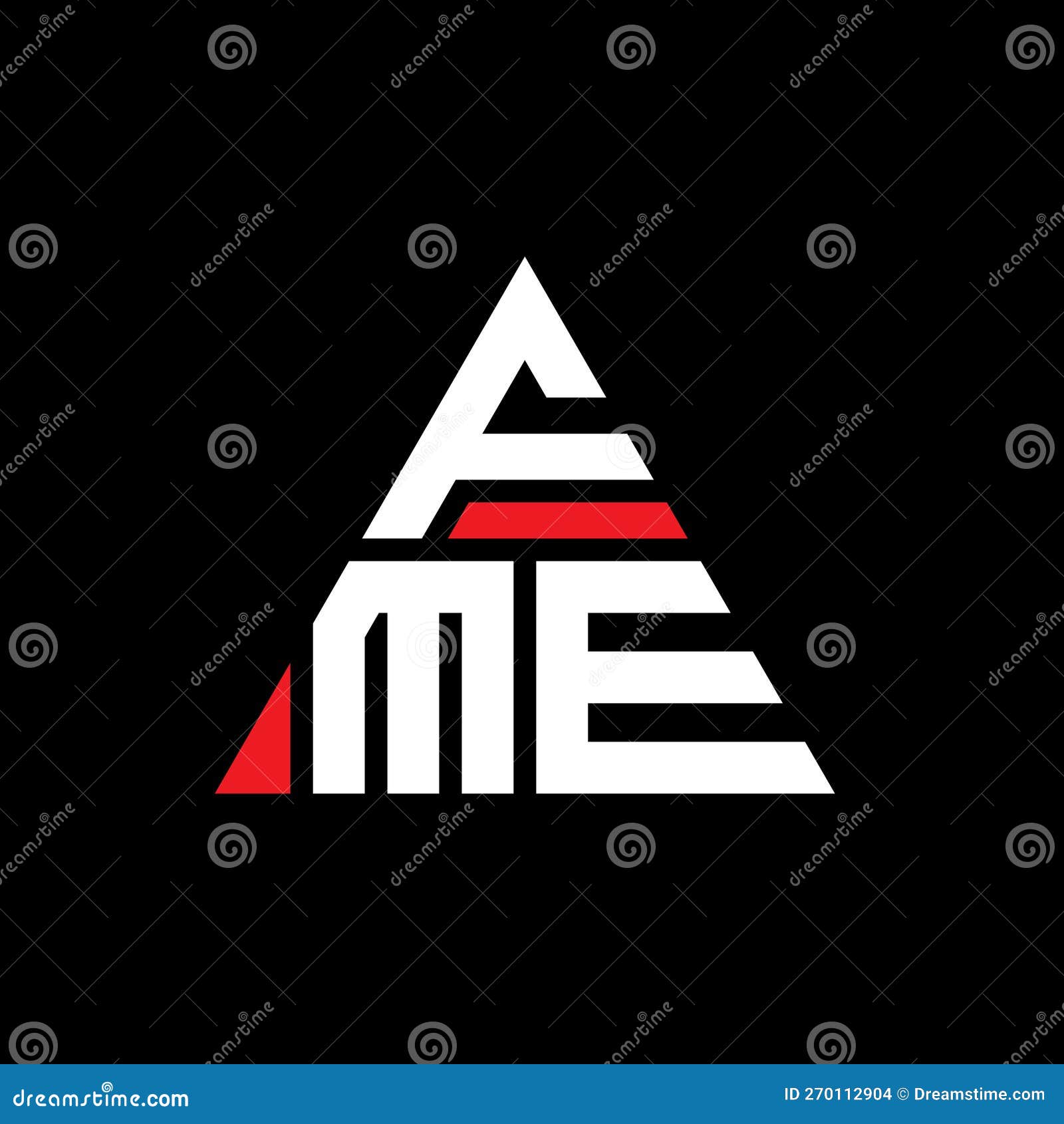 FME Triangle Letter Logo Design With Triangle Shape. FME Triangle Logo ...