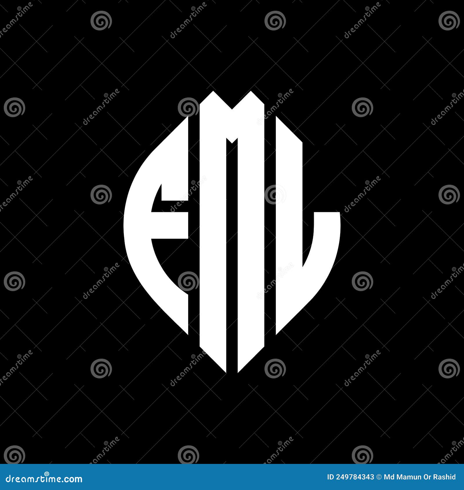FML Circle Letter Logo Design with Circle and Ellipse Shape. FML ...